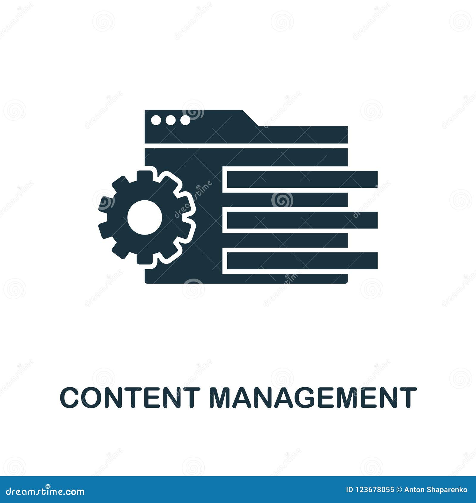 Content Management Creative Icon. Simple Element Illustration Stock ...
