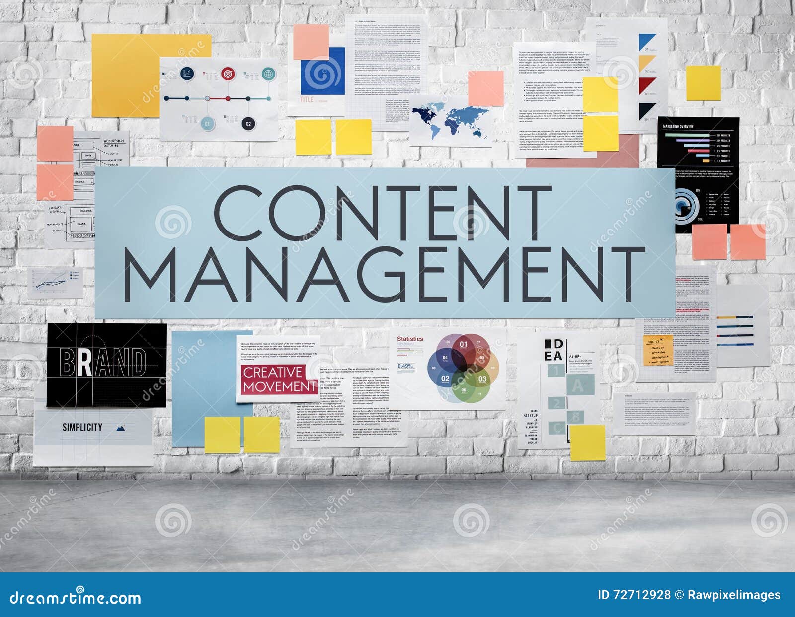 Content Management Social Media Networking Programming Concept Stock ...