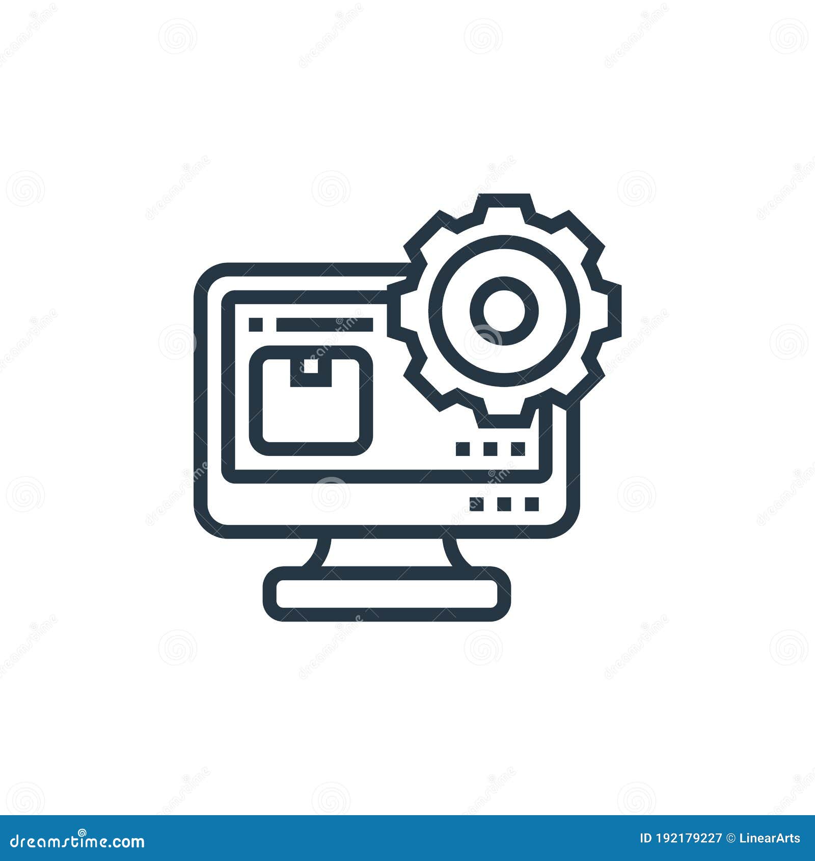 Content Management System Icon Vector from Industry Concept. Thin Line ...