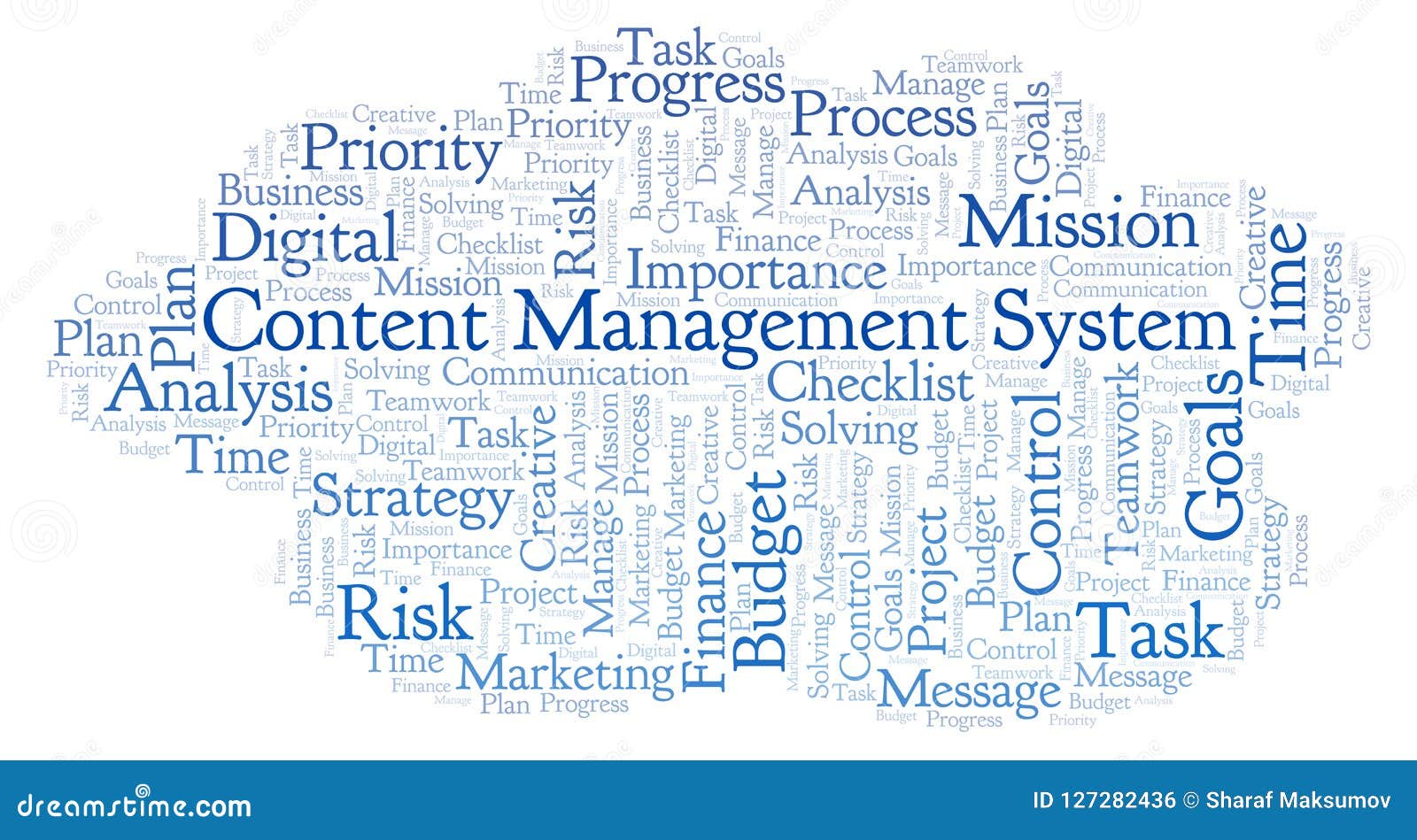 Content Management System Word Cloud, Made with Text only. Stock ...