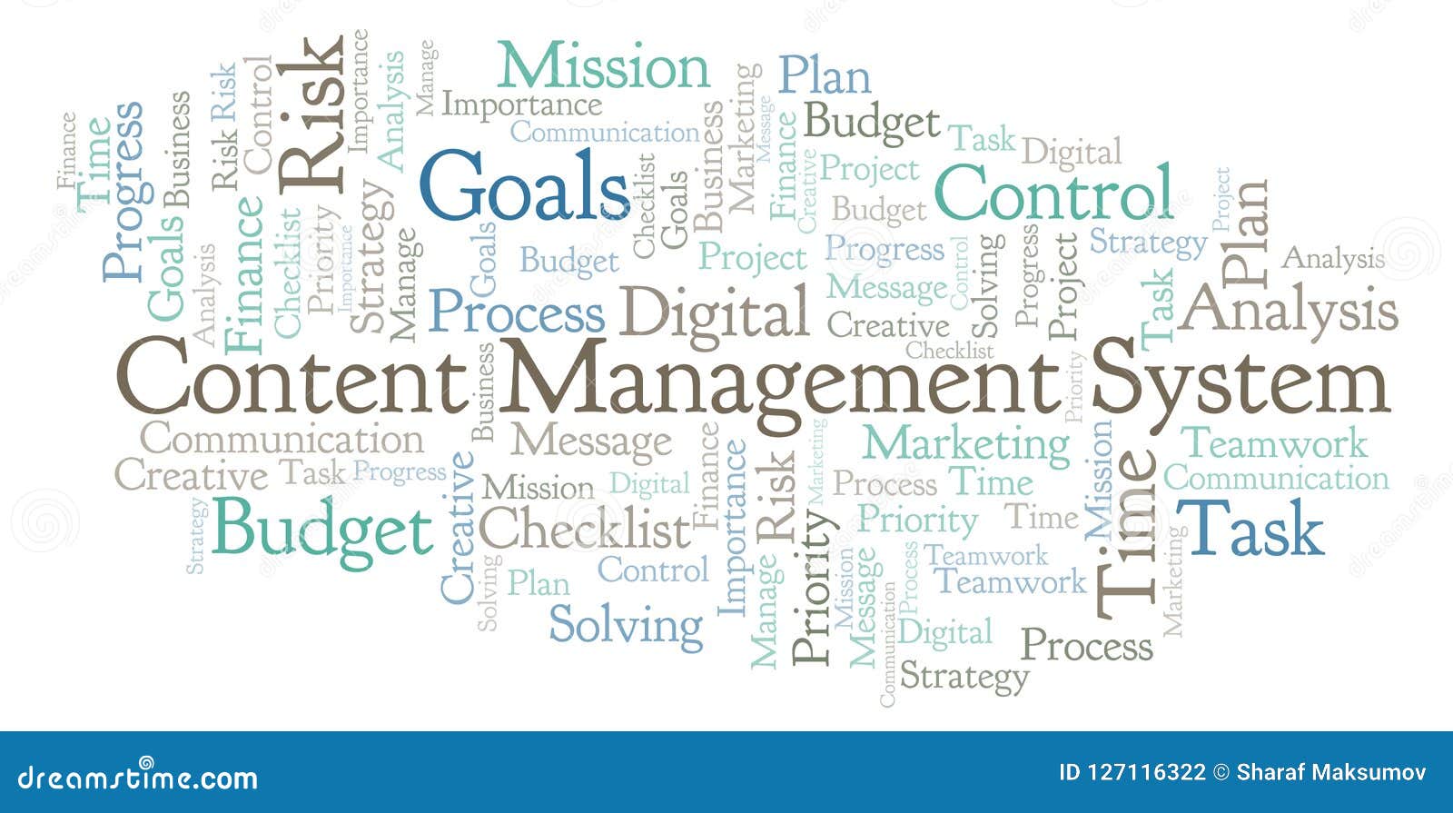 Content Management System Word Cloud, Made with Text only. Stock ...