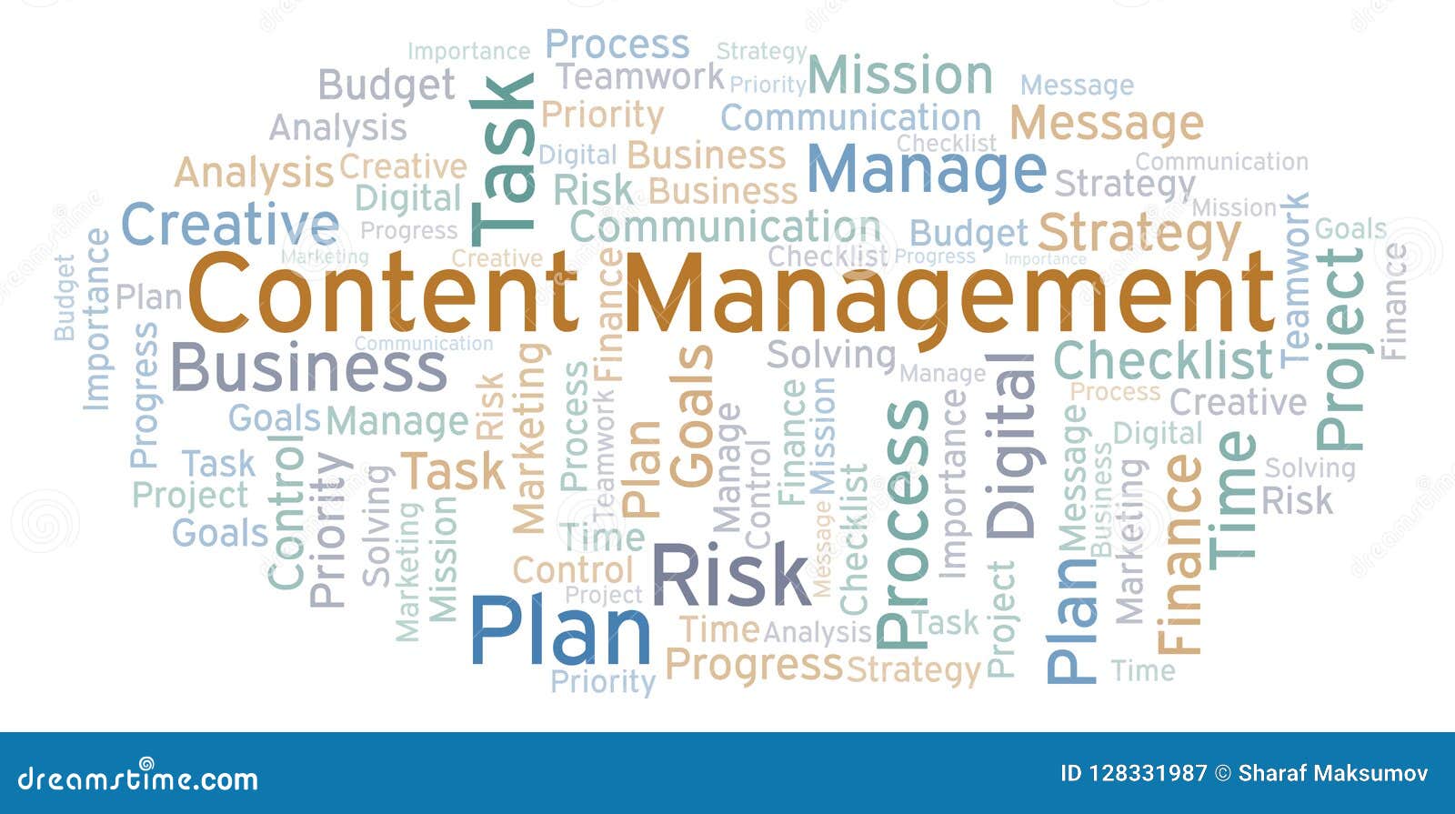 Content Management Word Cloud, Made with Text only. Stock Illustration ...