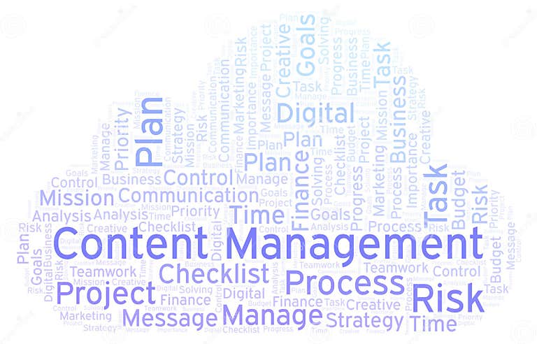 Content Management Word Cloud, Made with Text only Stock Illustration ...