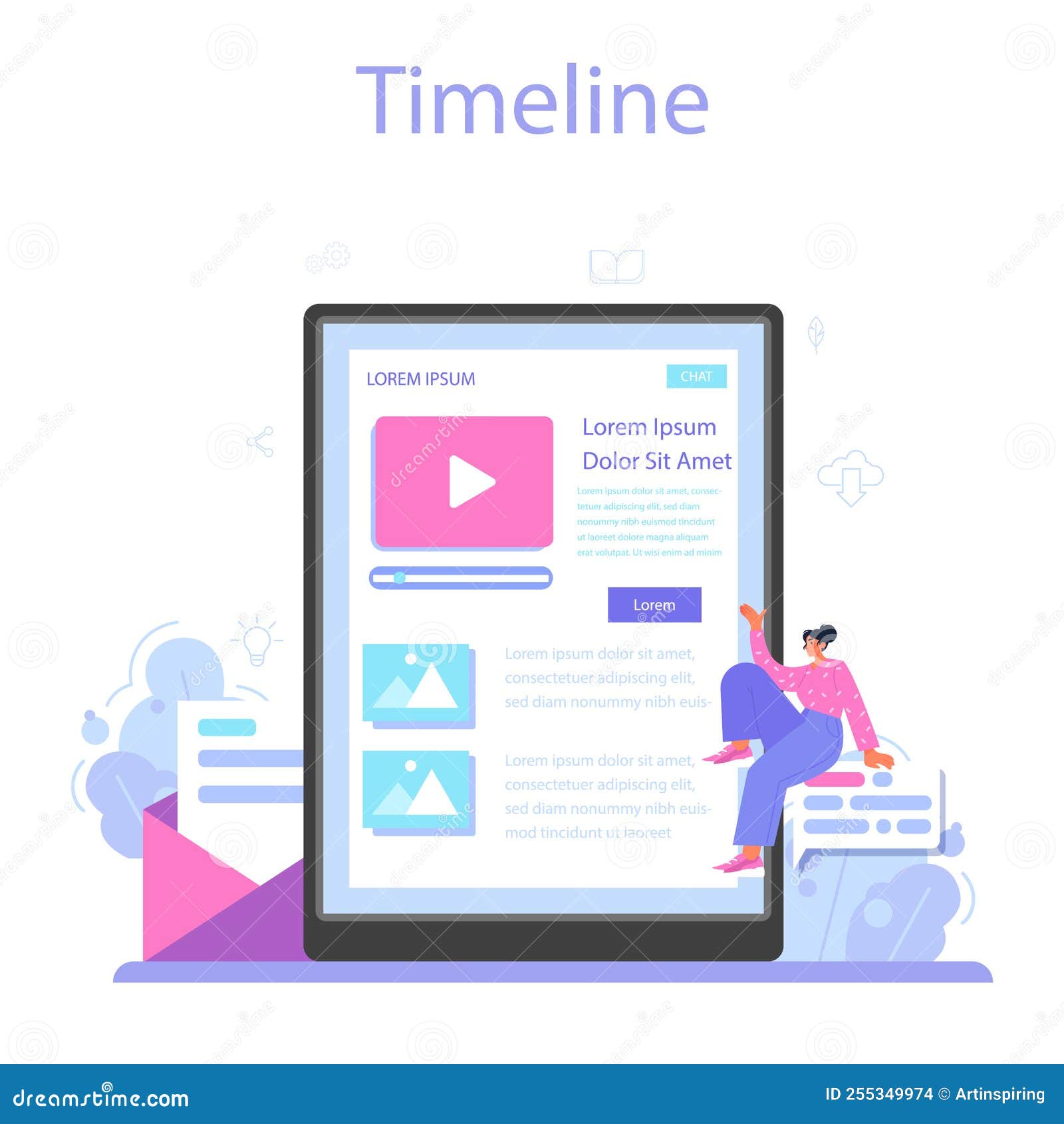 Content Manager Online Service or Platform. Idea of Digital Strategy ...