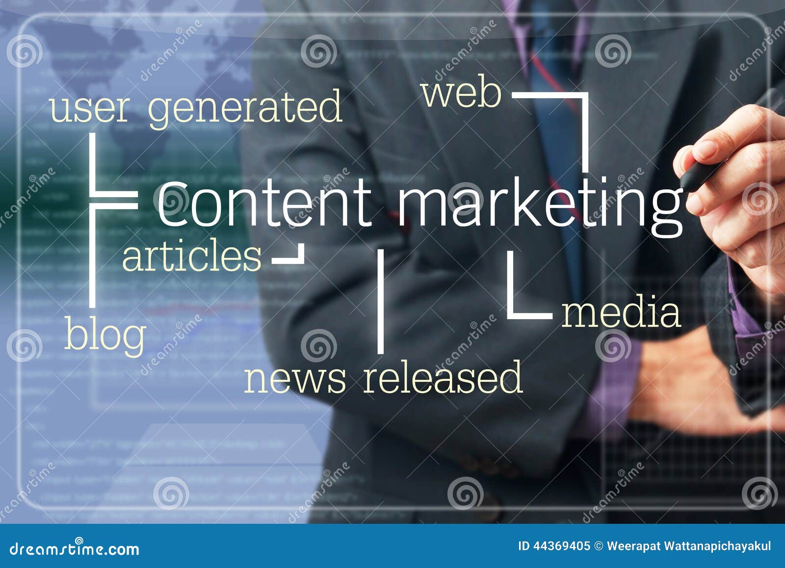 Content Marketing stock image. Image of suit, marketing - 44369405