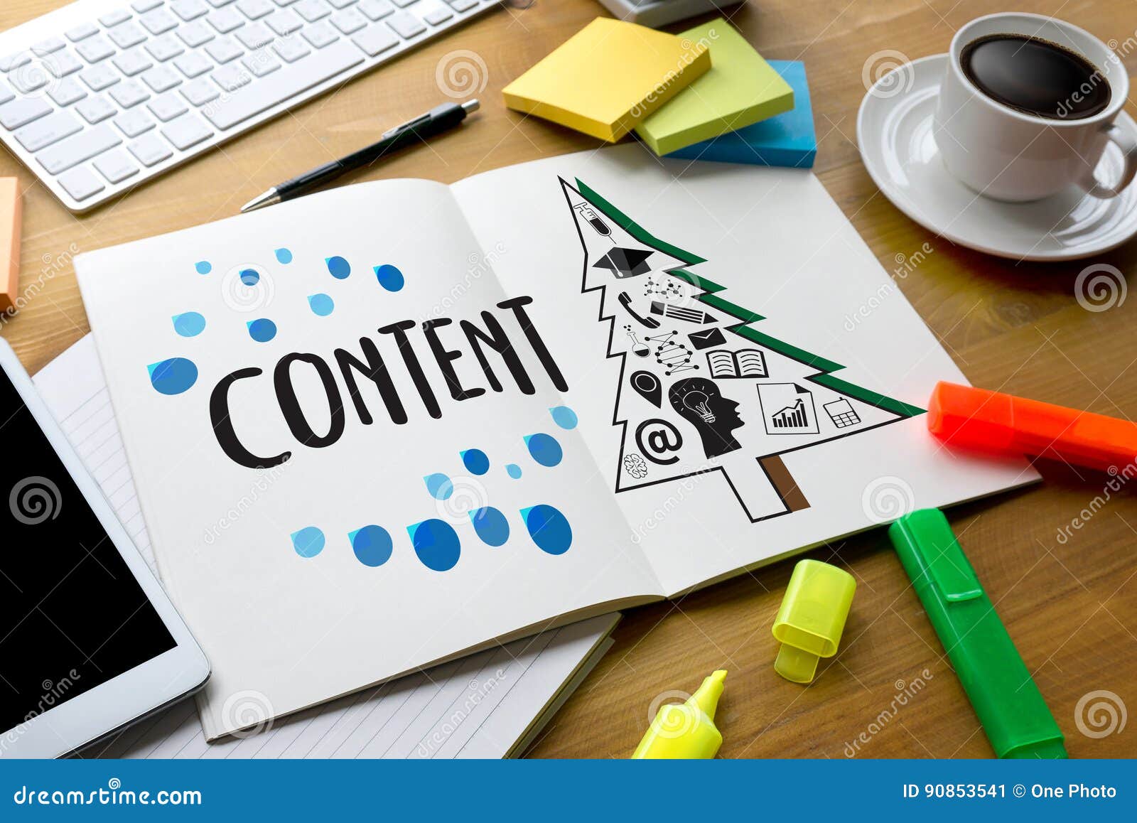 Content Marketing Content Data Blogging Media Publication Inform Stock ...