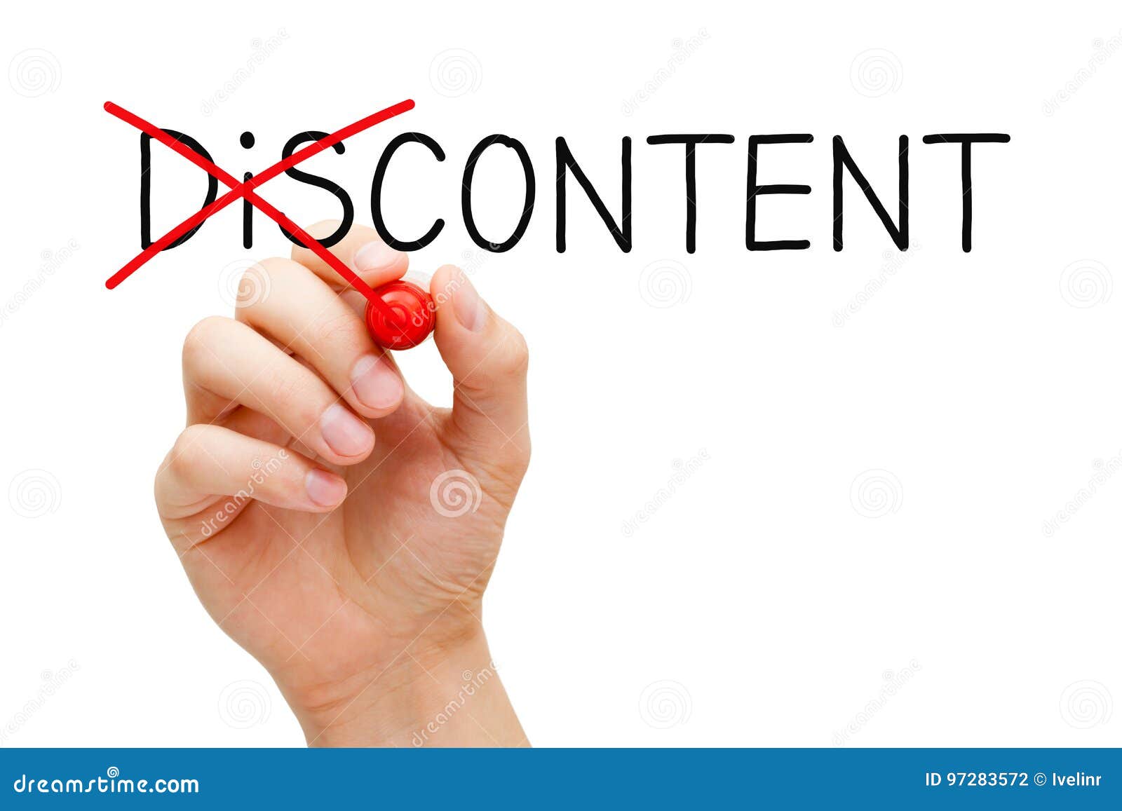 Content Not Discontent Concept Stock Photo - Image of dissatisfy ...