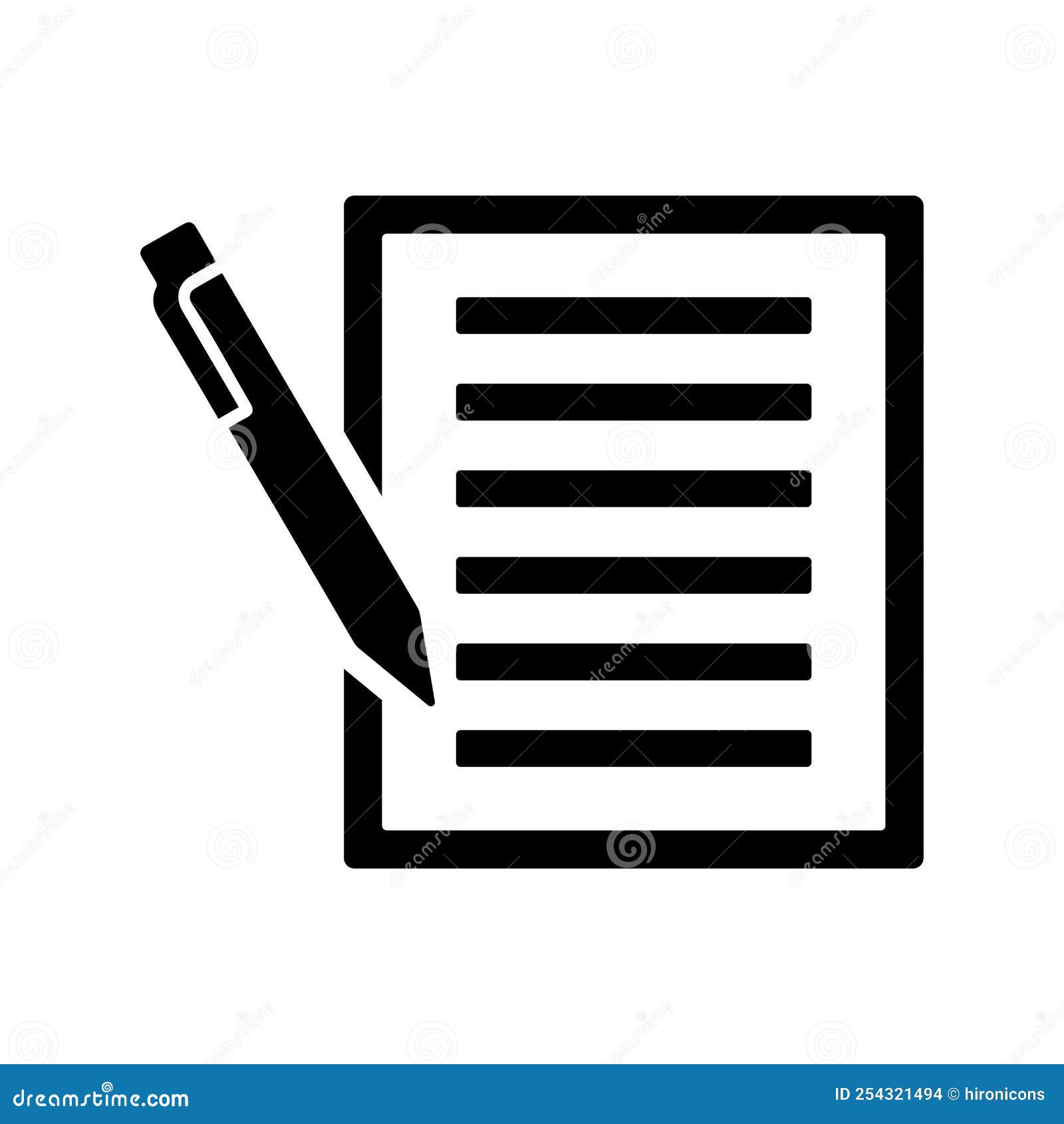 Content, Paper, Text Icon. Black Vector Graphics Stock Illustration ...