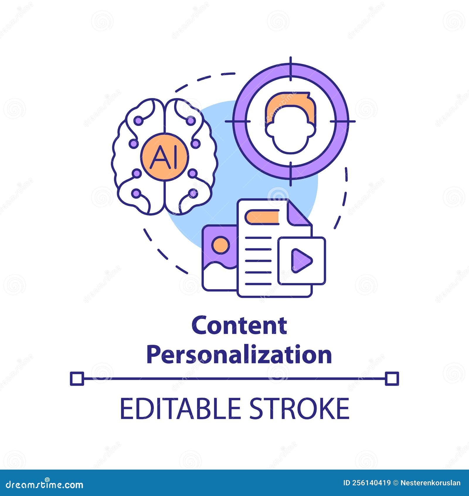Content Personalization Blue Gradient Concept Icon Vector Illustration ... Content Personalization Blue Gradient Concept Icon Vector Illustration ...