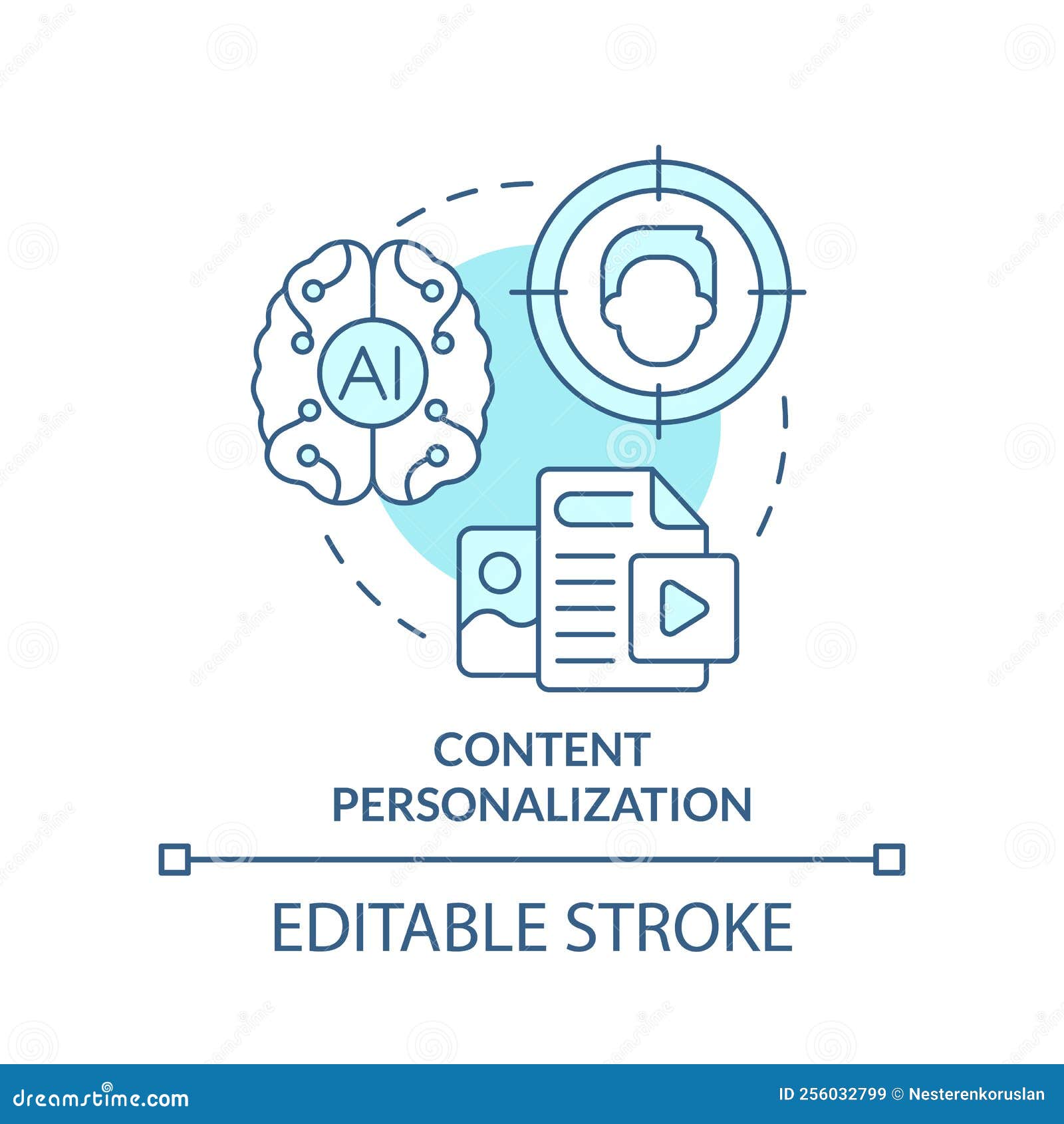 Content Personalization Blue Gradient Concept Icon Vector Illustration ... Content Personalization Blue Gradient Concept Icon Vector Illustration ...