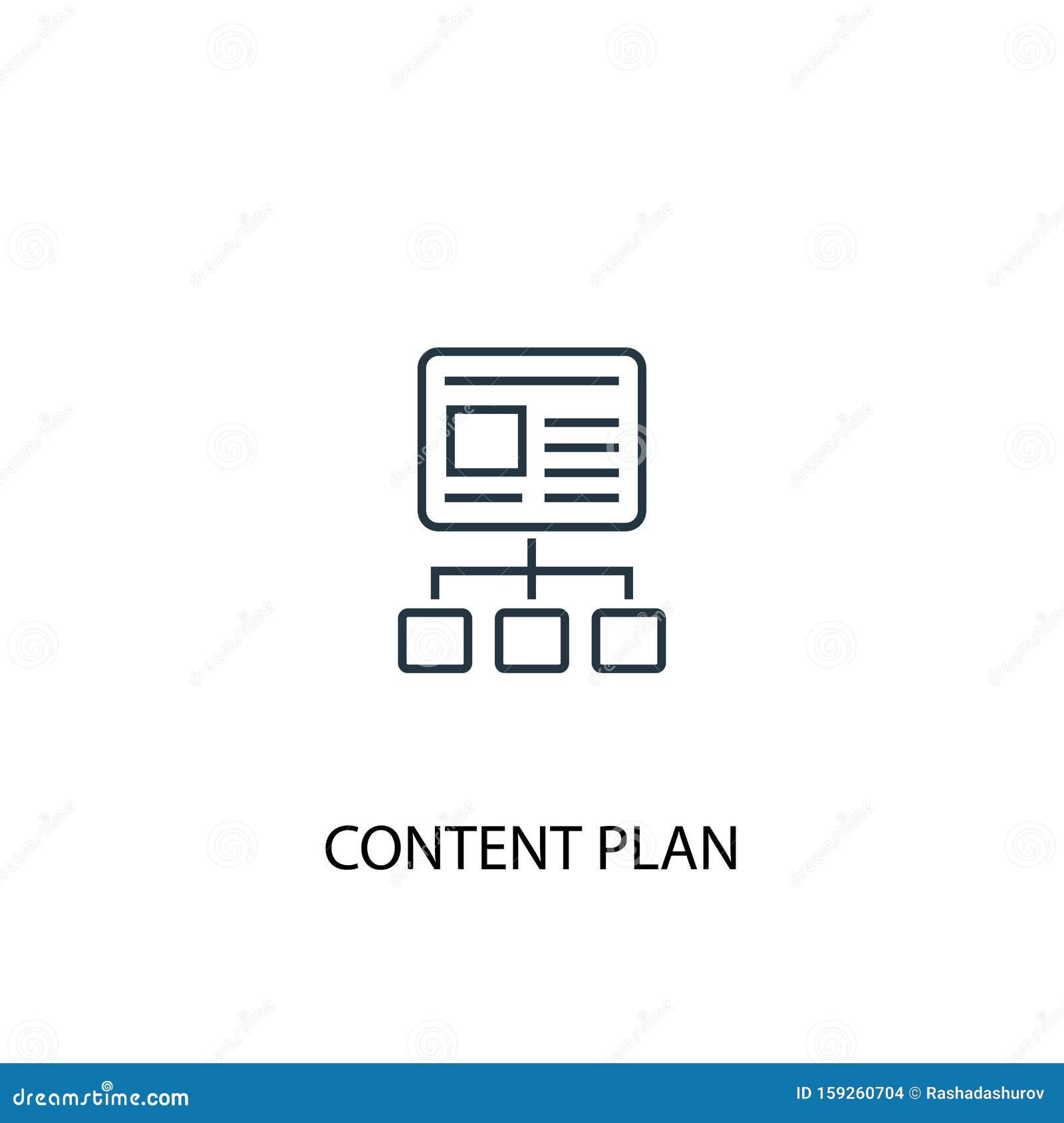Content Plan Outline Icon. Thin Line Concept Element From Content Icons ...