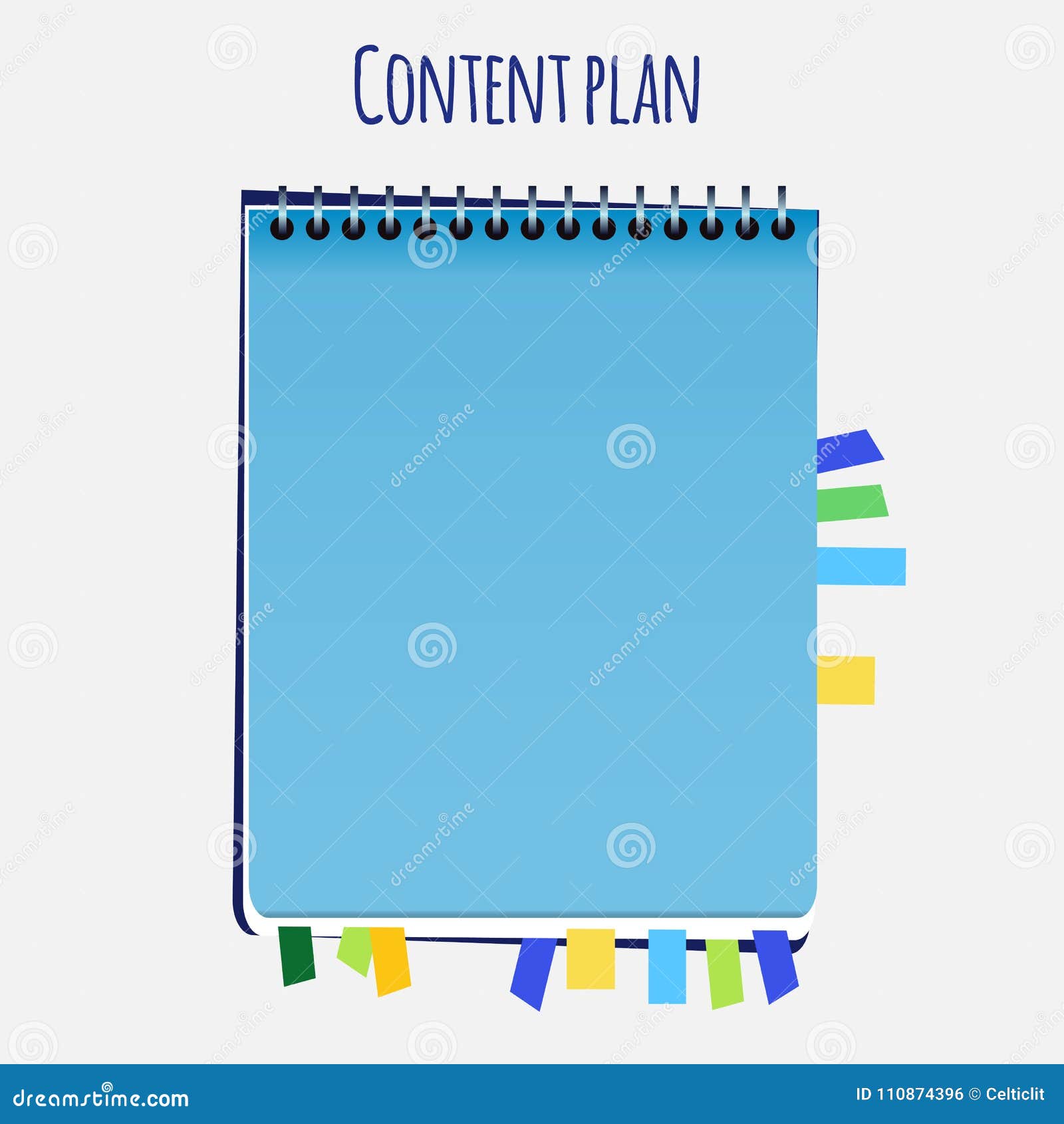 Content Plan Flat Vector Illustration Stock Vector - Illustration of ...