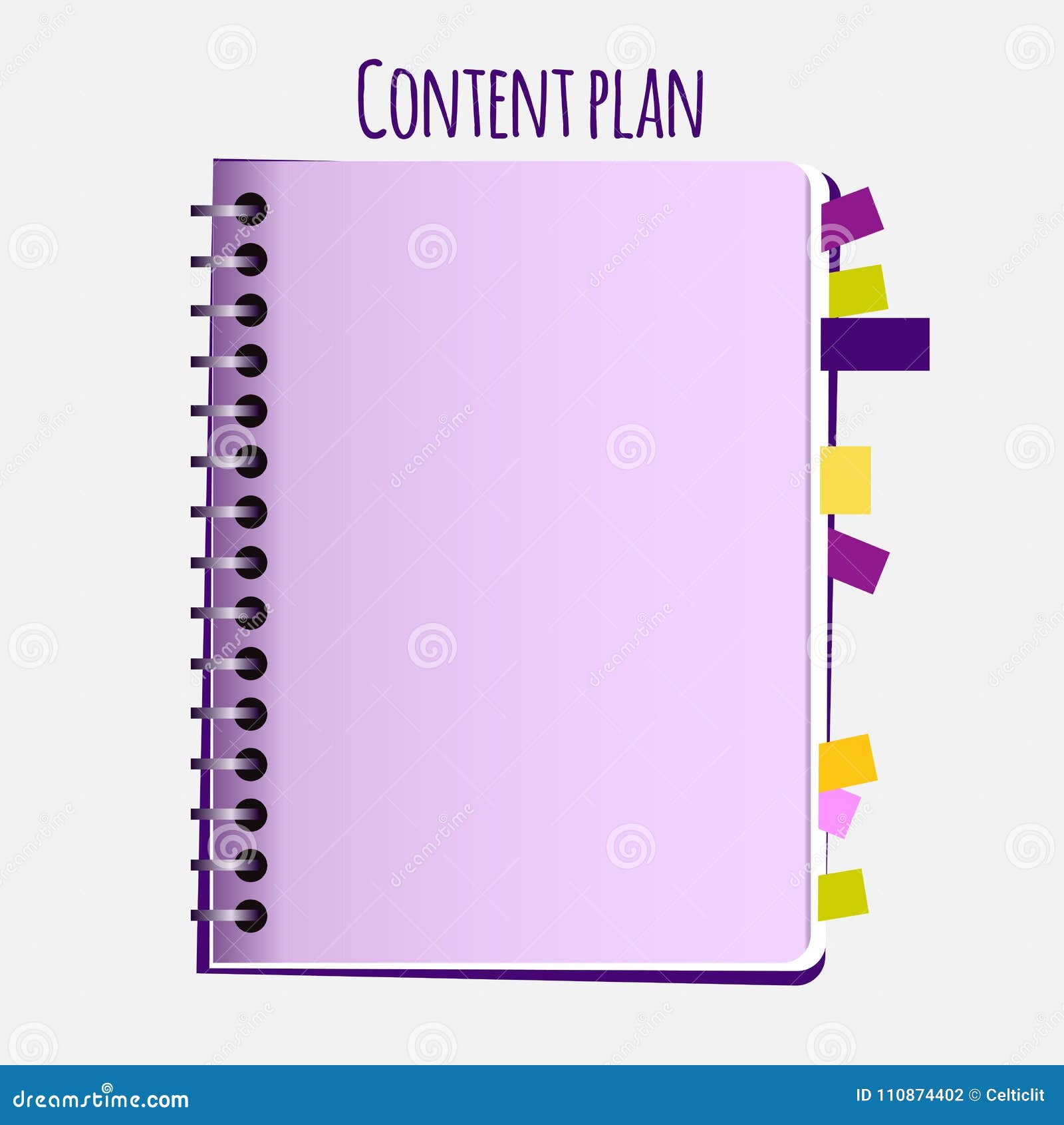Content Plan Flat Vector Illustration Stock Vector - Illustration of ...