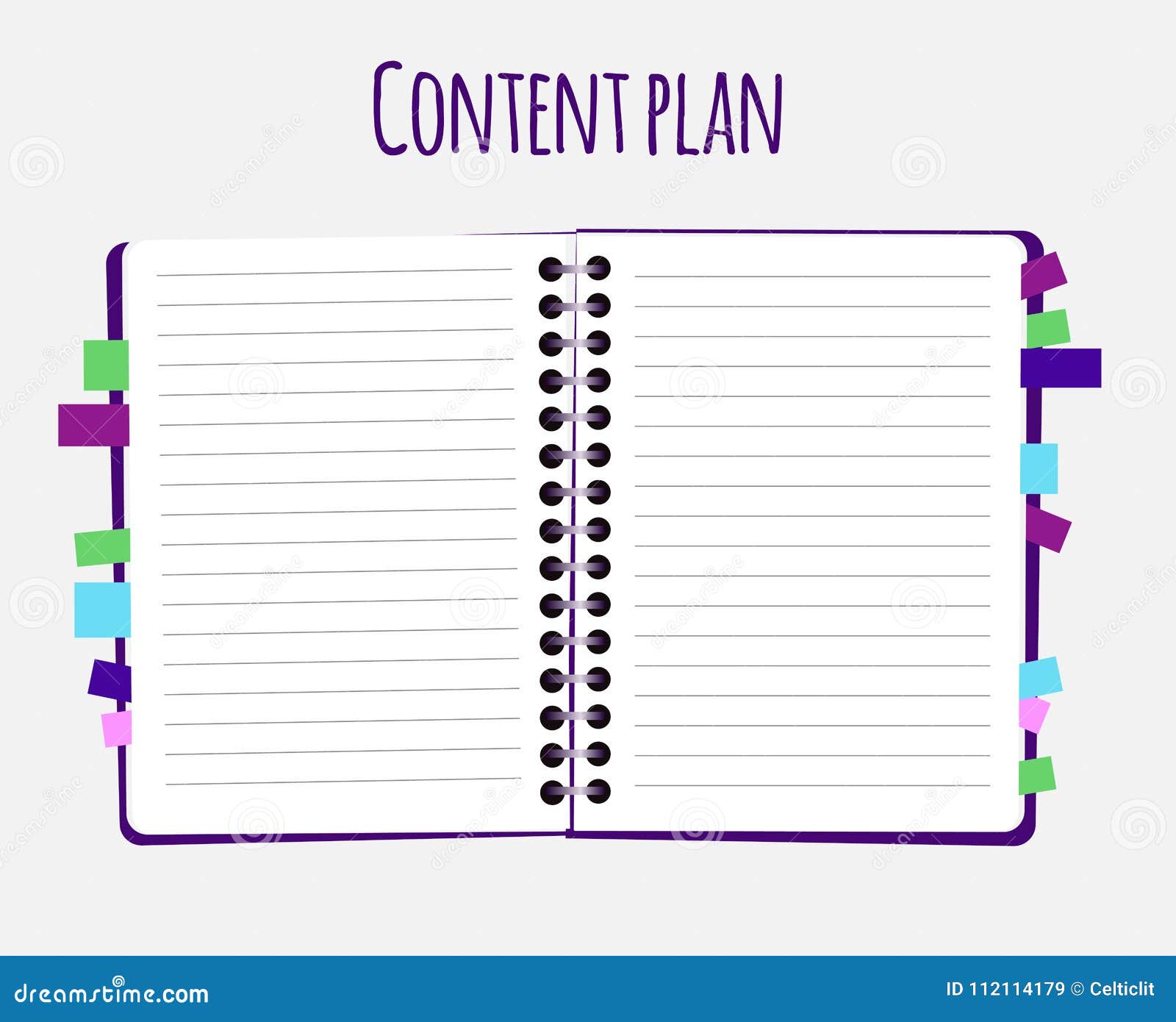 Content Plan Flat Vector Illustration Stock Vector - Illustration of ...