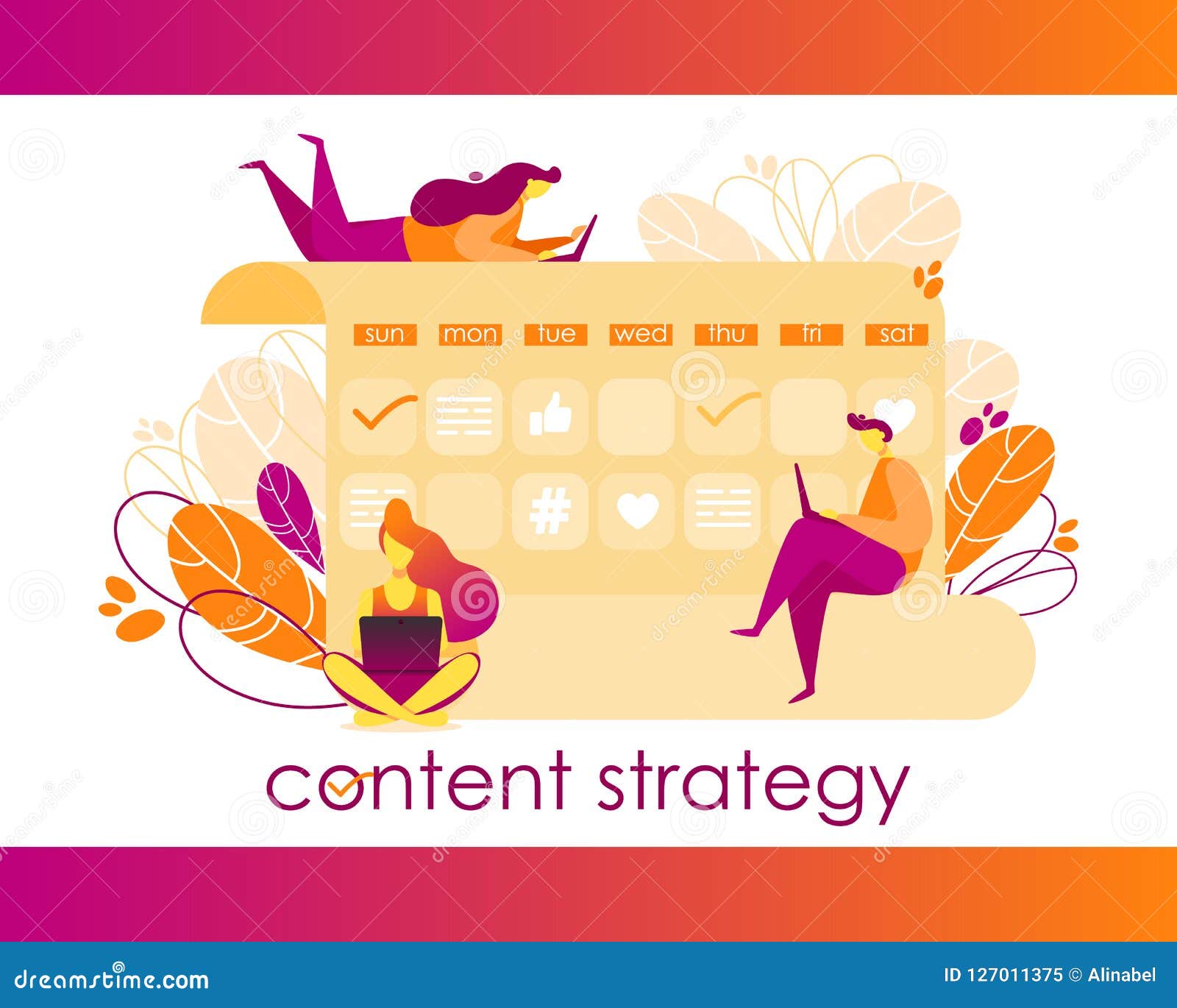 Content Plan Vector Illustration Stock Vector - Illustration of plan ...
