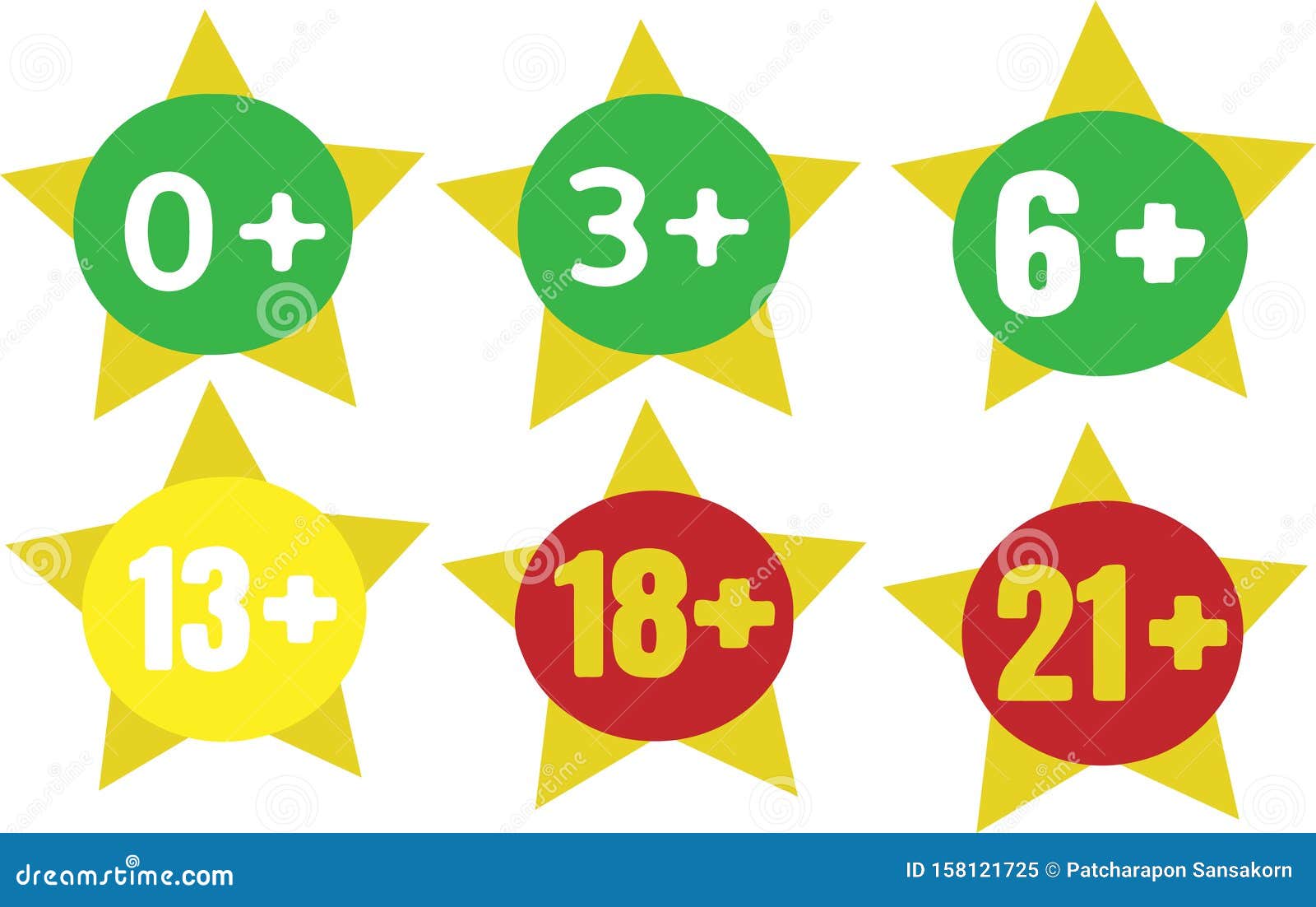 Content Rating Symbol. Sign on White Background Stock Illustration ...