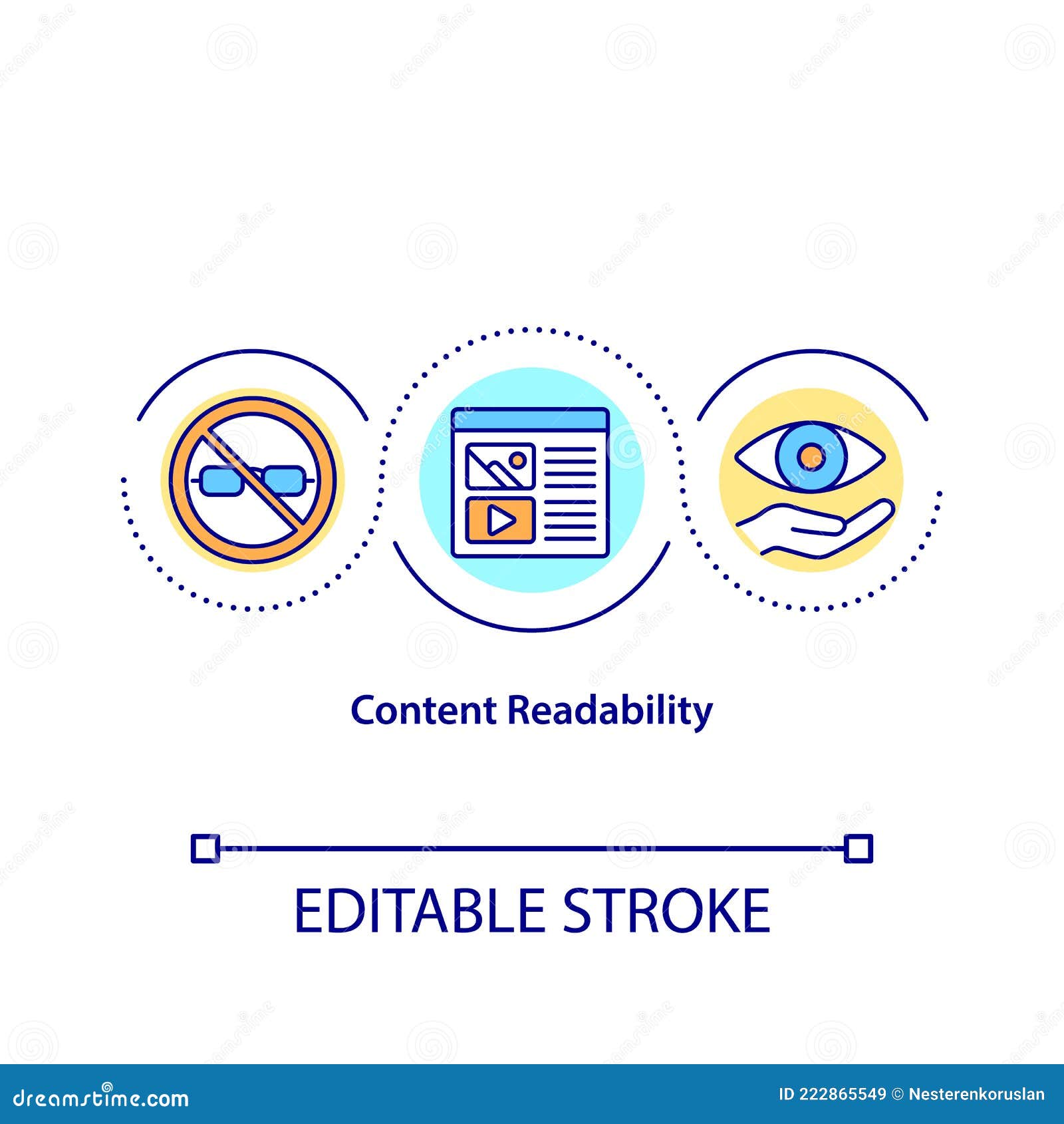 Content Readability Concept Icon Stock Vector - Illustration of concept ...
