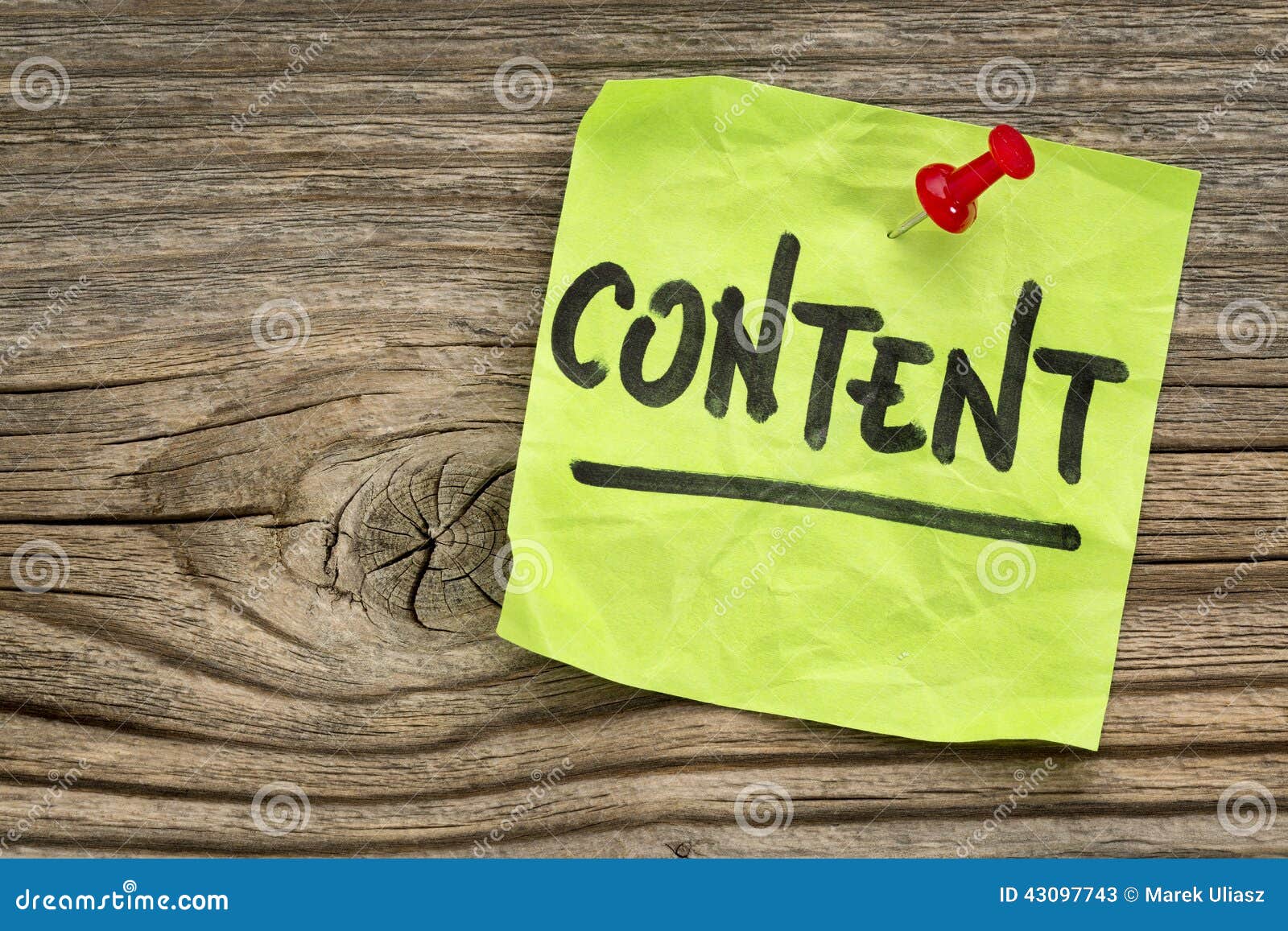 Content - reminder note stock image. Image of wood, grain - 43097743