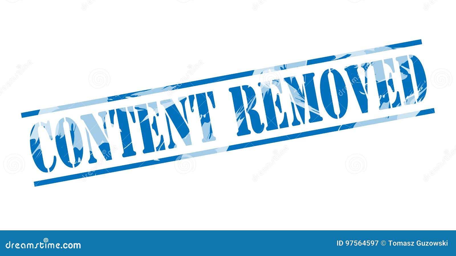 Content removed blue stamp stock illustration. Illustration of stamp ...