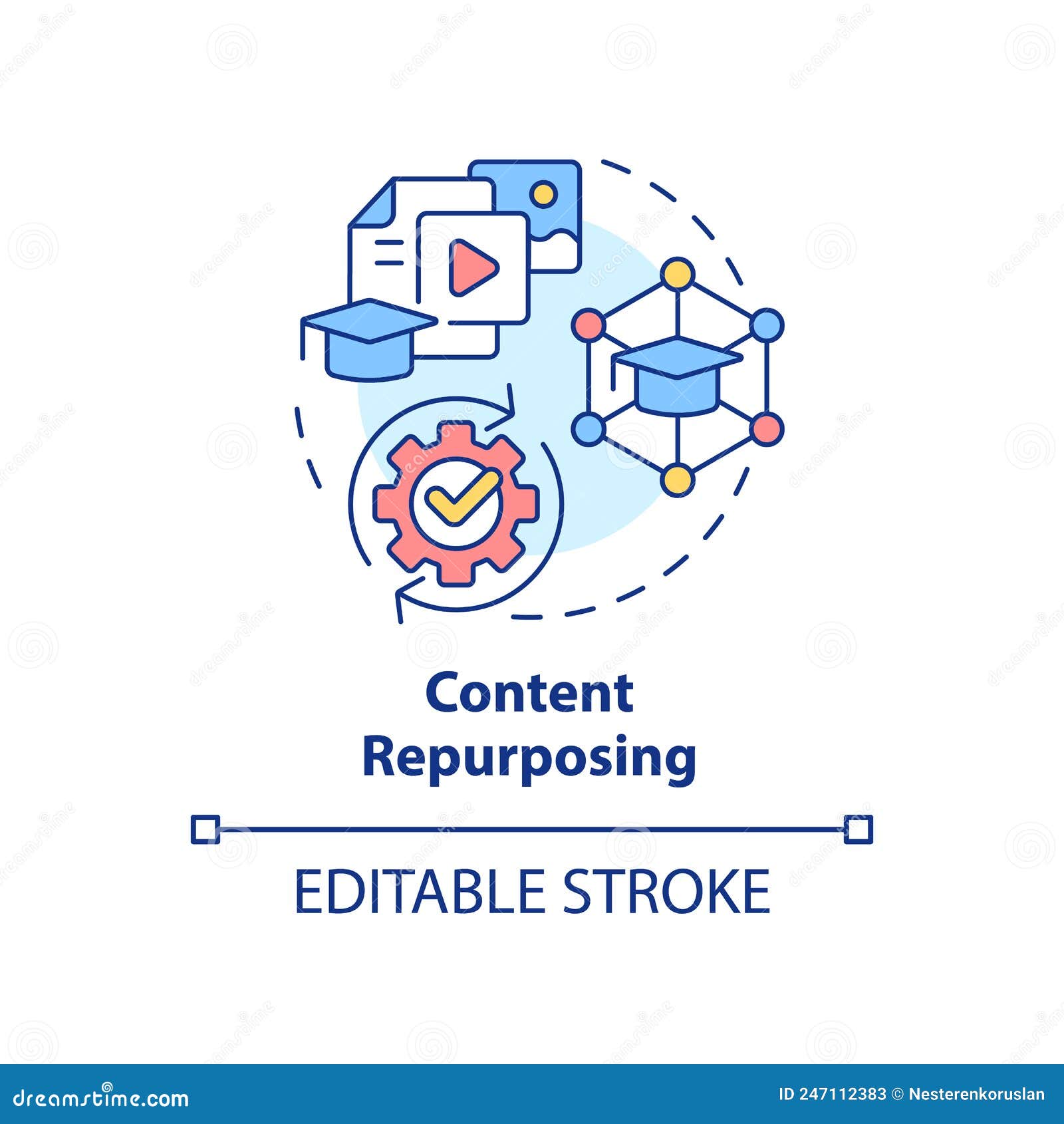 Content Repurposing Concept Icon Stock Vector - Illustration of ...