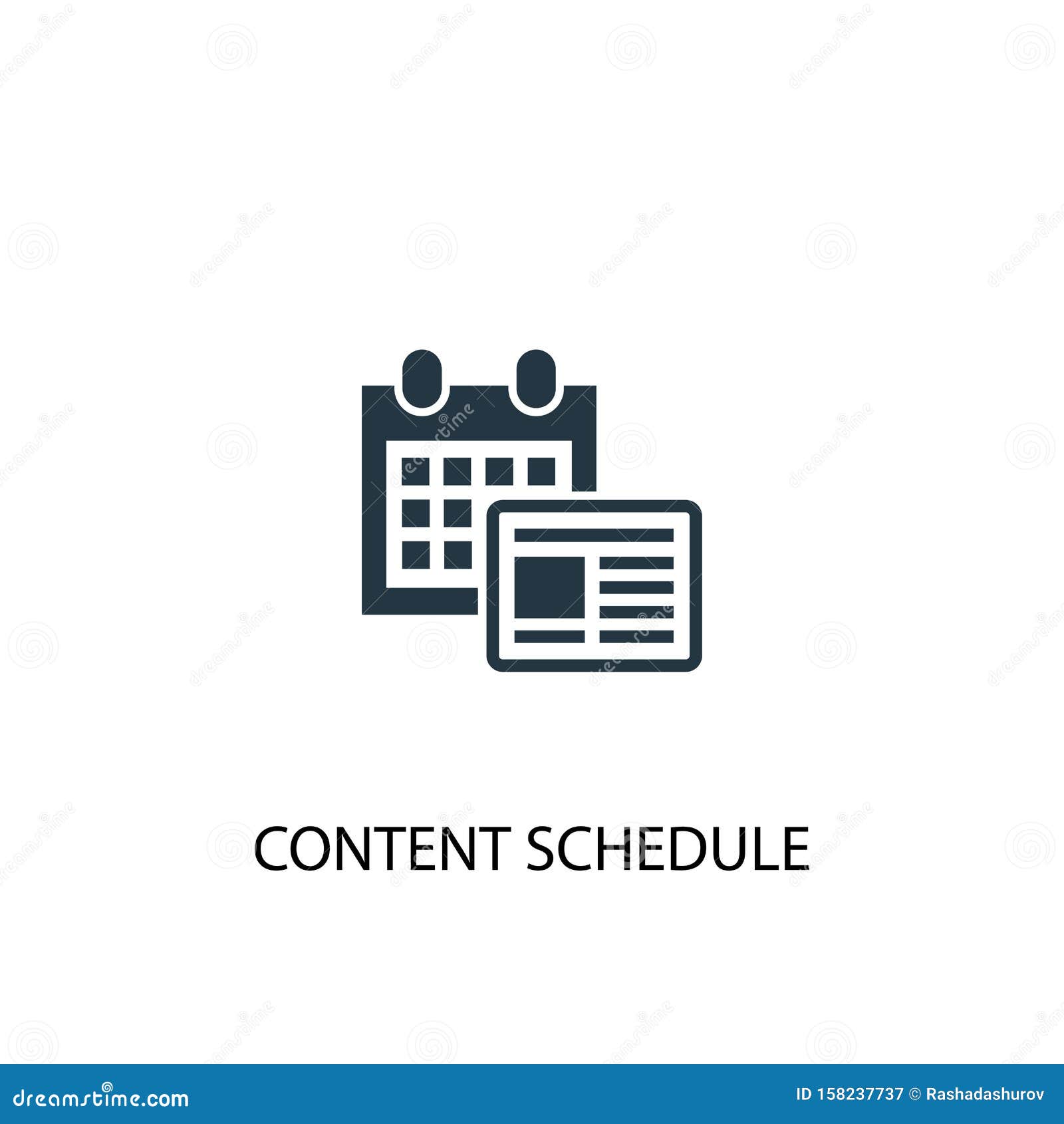 Content Schedule Icon. Simple Element Stock Vector - Illustration of ...