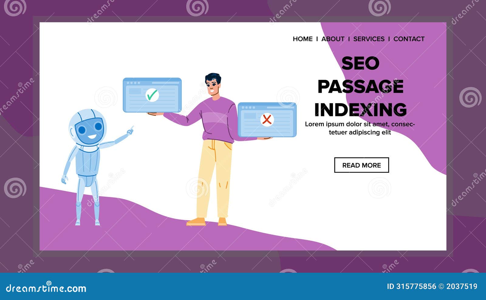 Content Seo Passage Indexing Vector Stock Vector - Illustration of ...