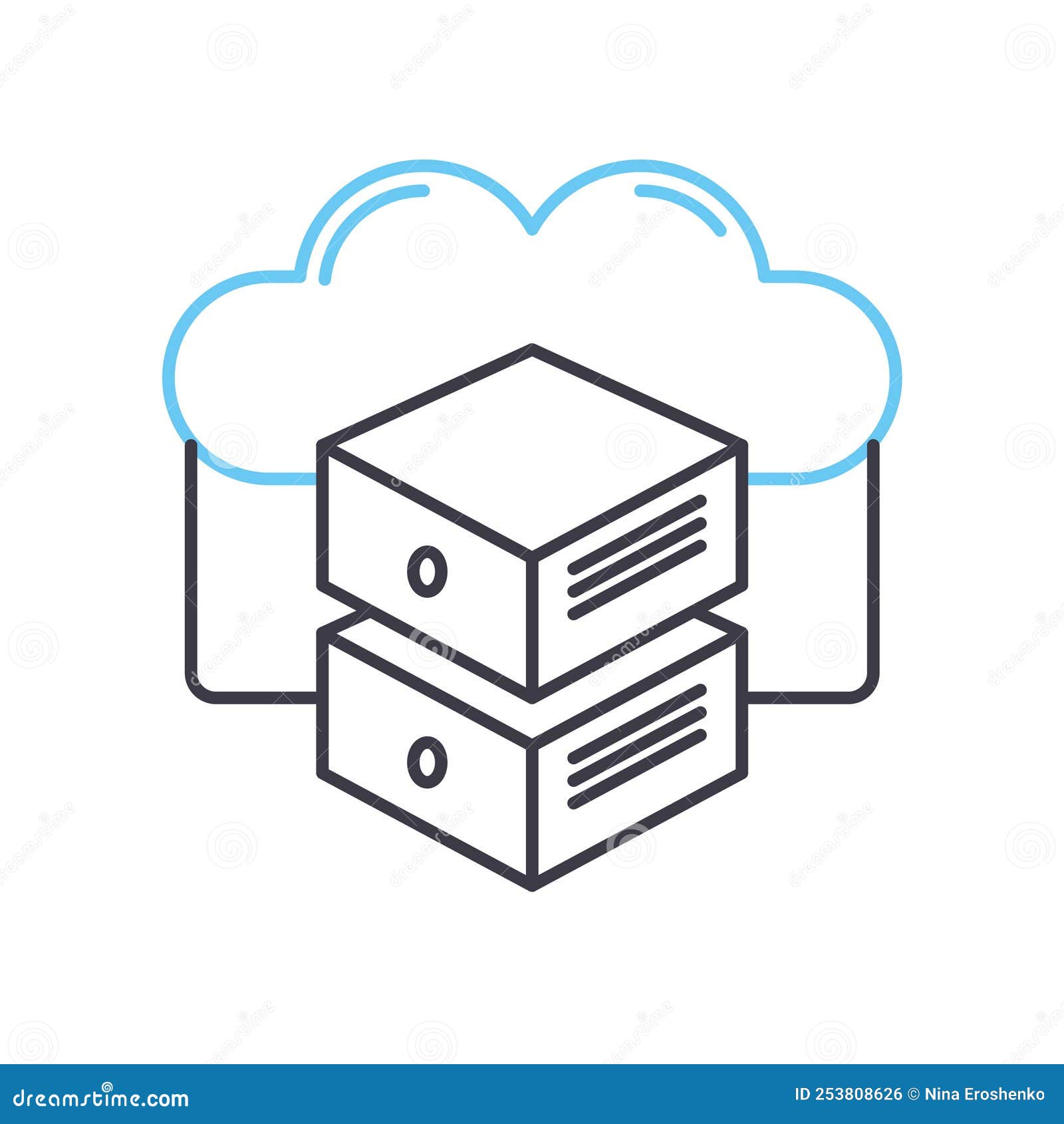 Content Sharing Line Icon, Outline Symbol, Vector Illustration, Concept ...