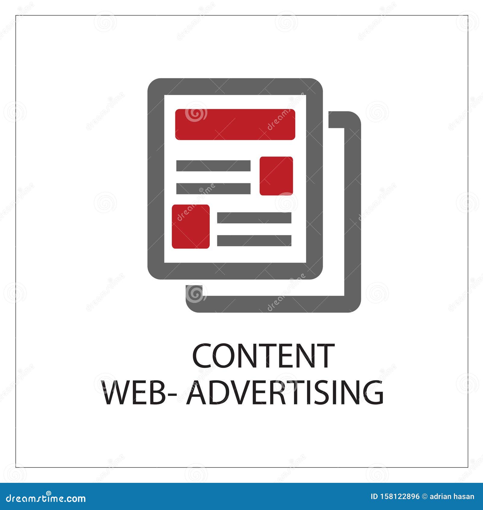 Content Simple Logo Icon Vector Ilustration Vector Illustratie ...