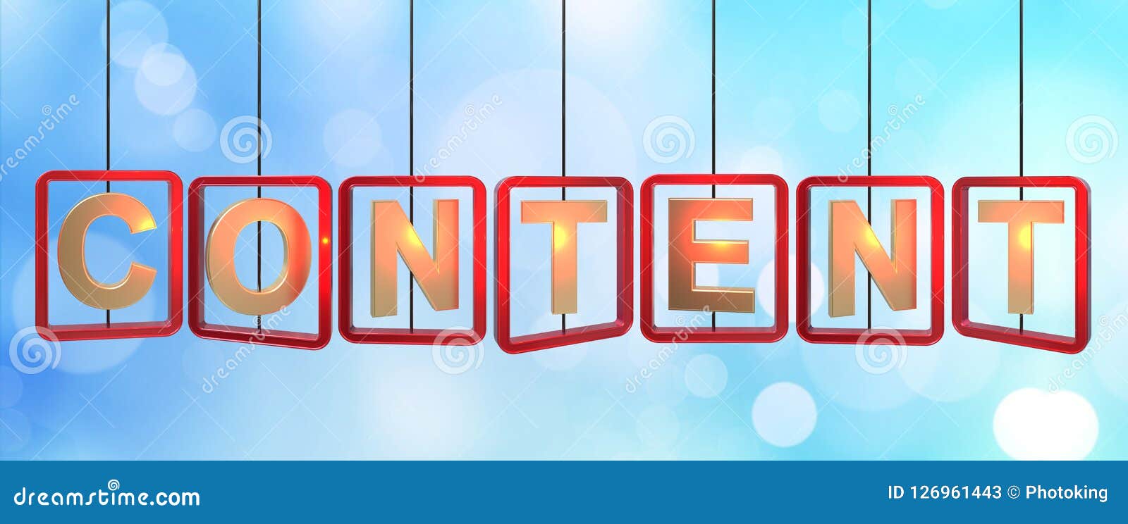 Content letters hanging stock illustration. Illustration of customer ...