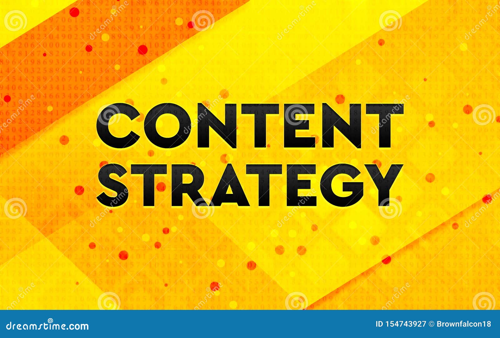 Content Strategy Abstract Digital Banner Yellow Background Stock ...