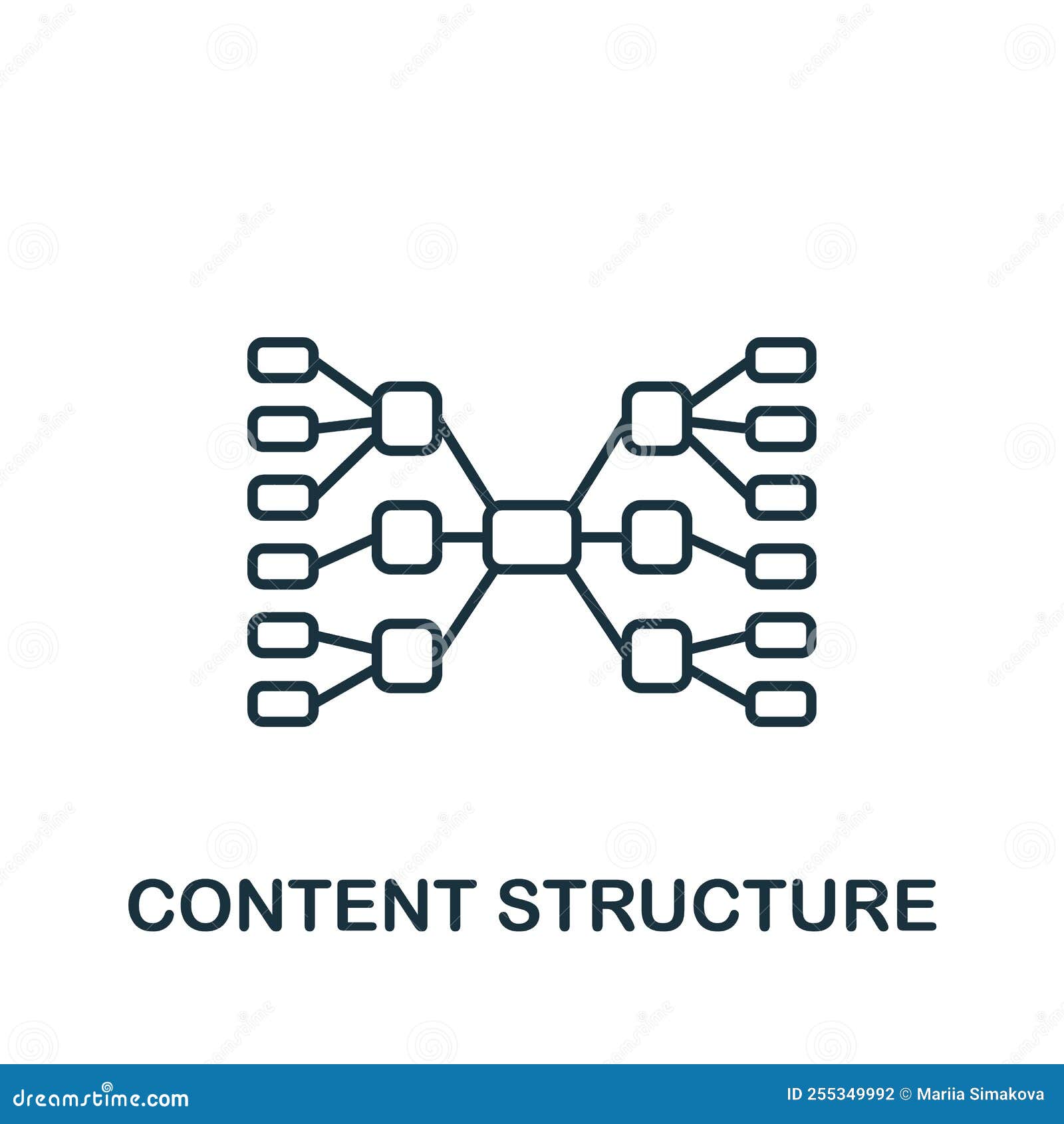 Content Structure Icon. Line Simple Web Design Icon For Templates, Web ...
