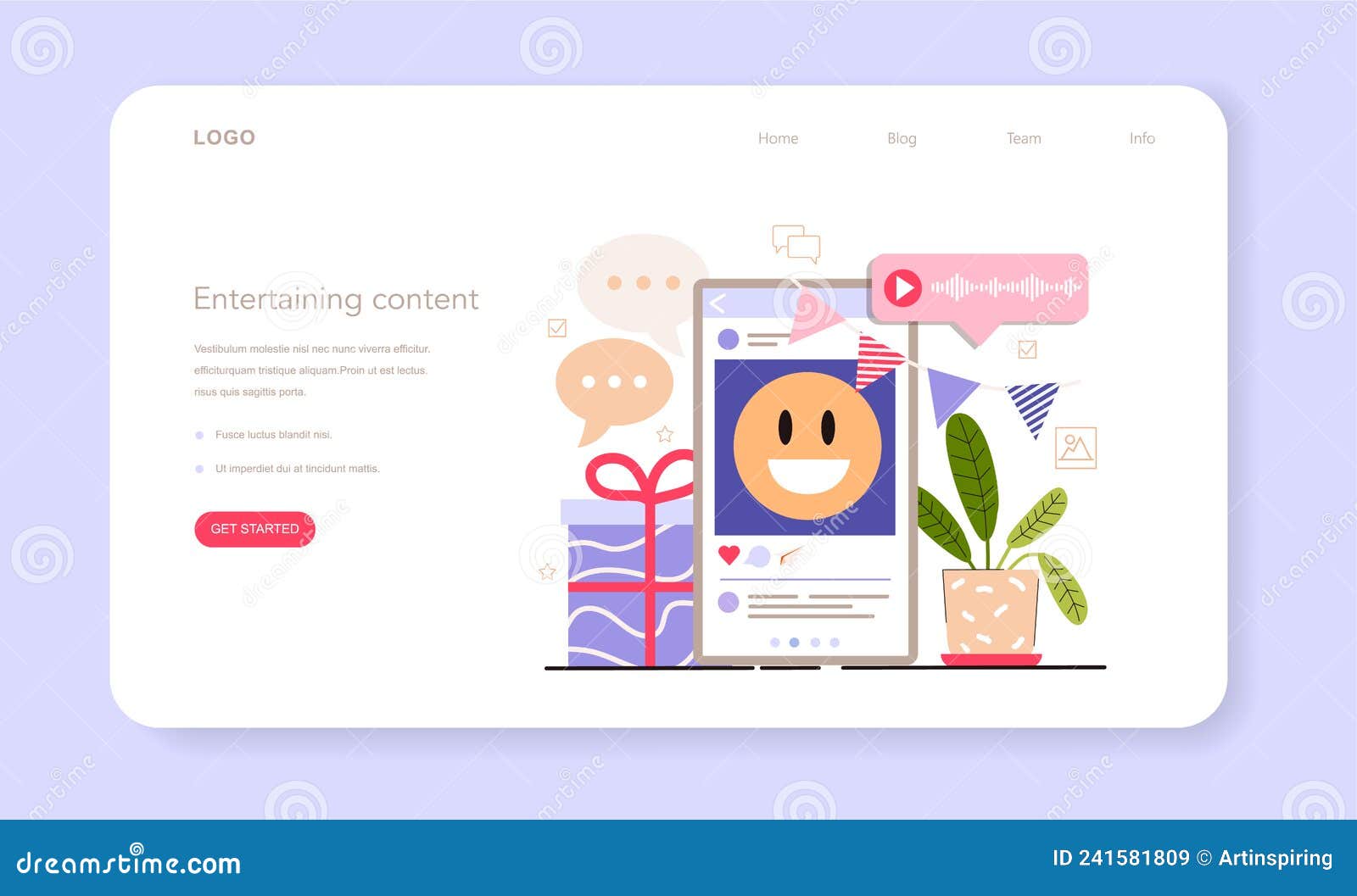 Content Type, Entertaining Content. Social Media Content Manager Stock ...