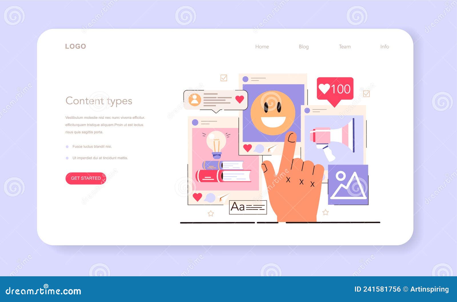 Content Types, Selling, Informational, Entertaining Content. Social ...