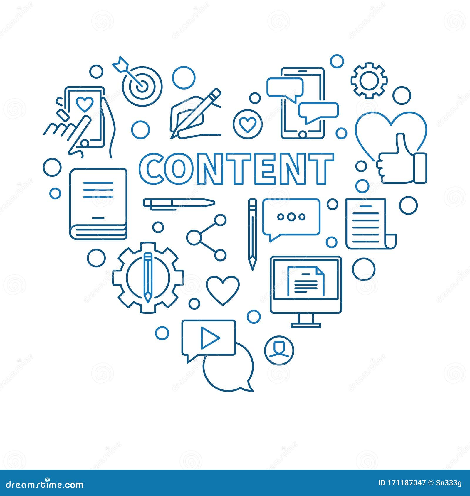 Web Content Vector Illustration Concept With Characters. Modern Flat ...