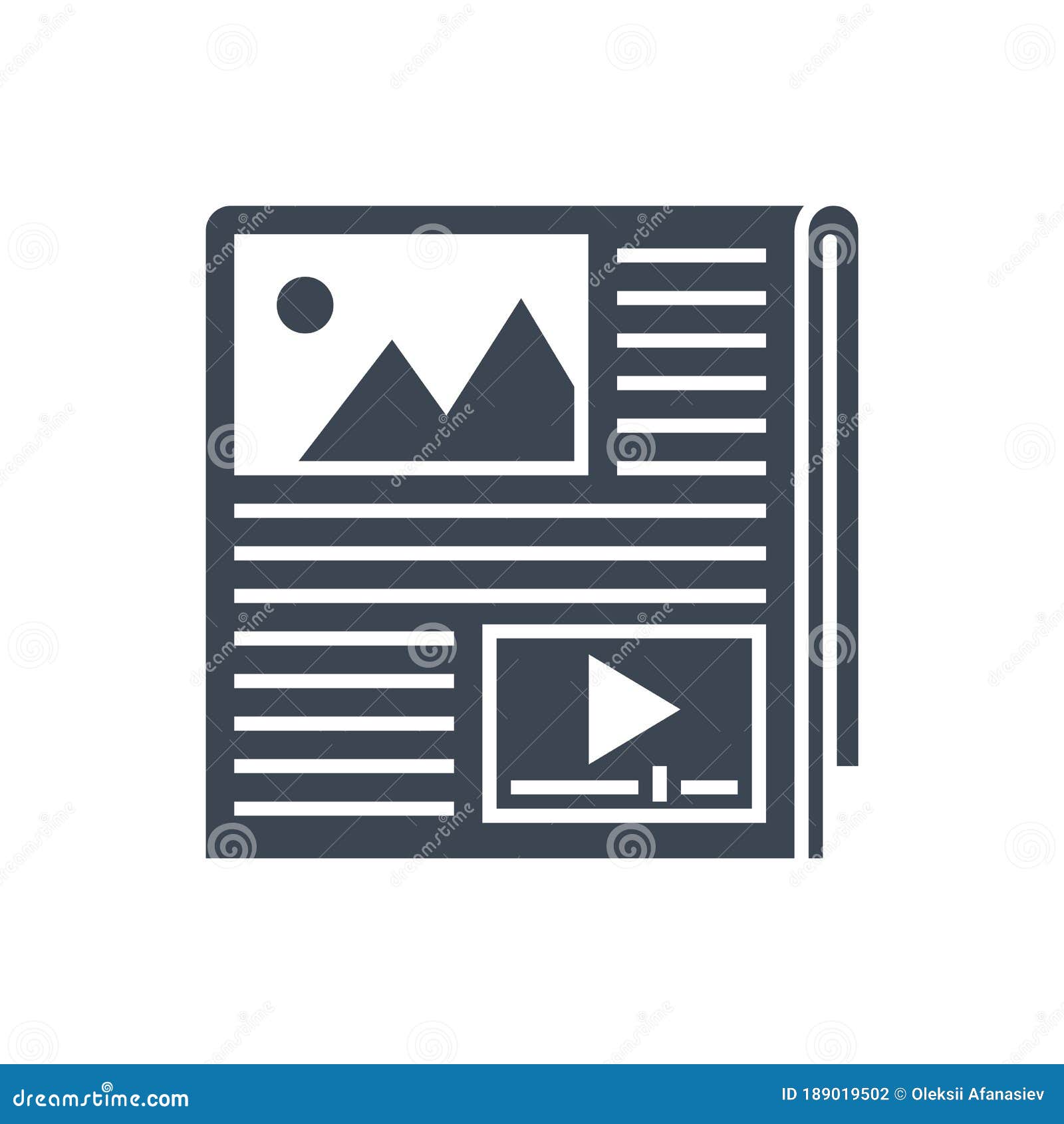 Content Vector Glyph Icon stock vector. Illustration of website - 189019502