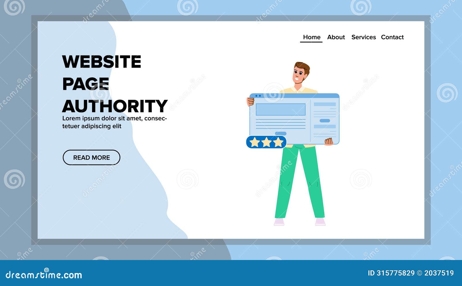 Content Website Page Authority Vector Stock Vector - Illustration of ranking, user: 315775829