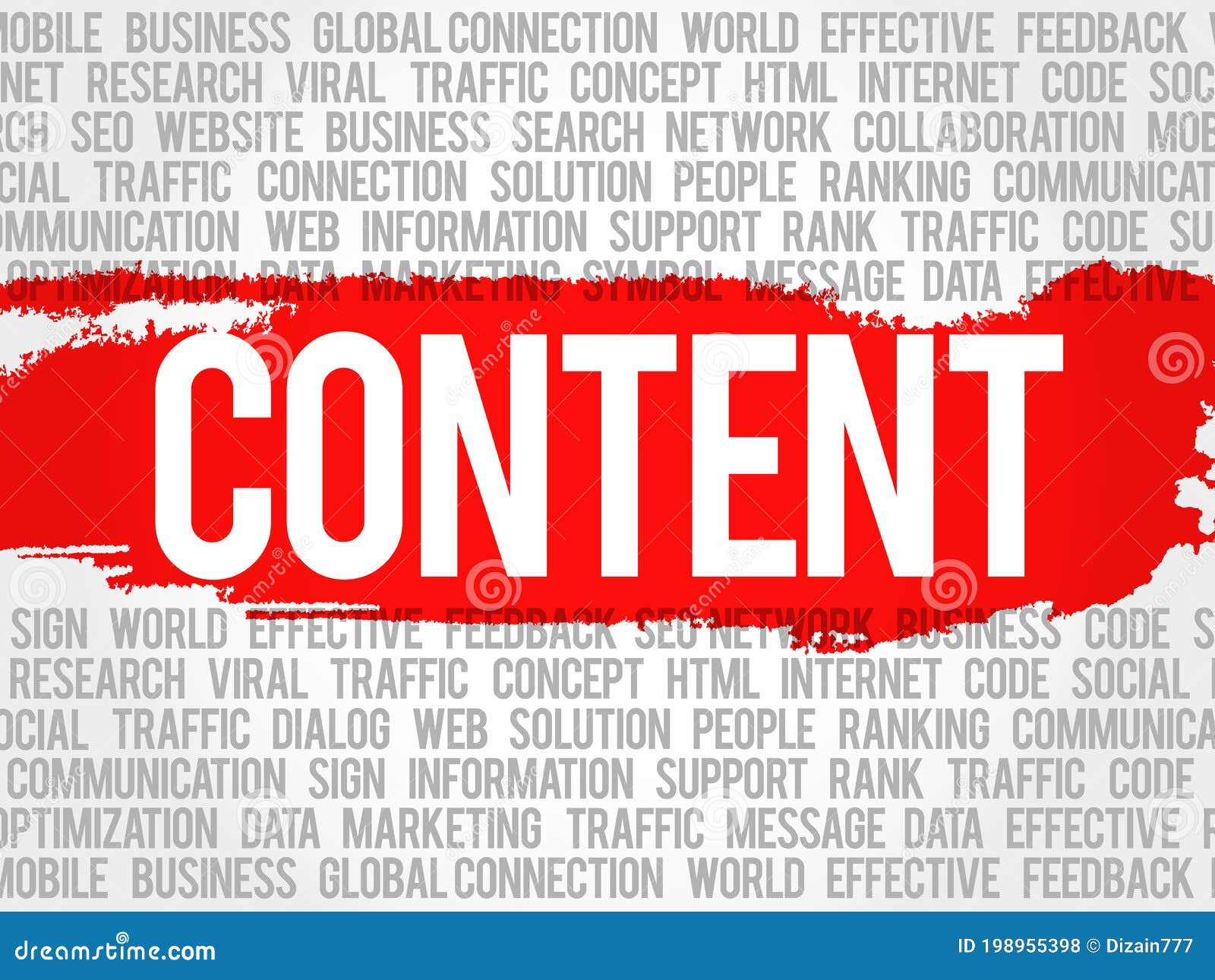 CONTENT word cloud stock photo. Image of meta, management - 198955398