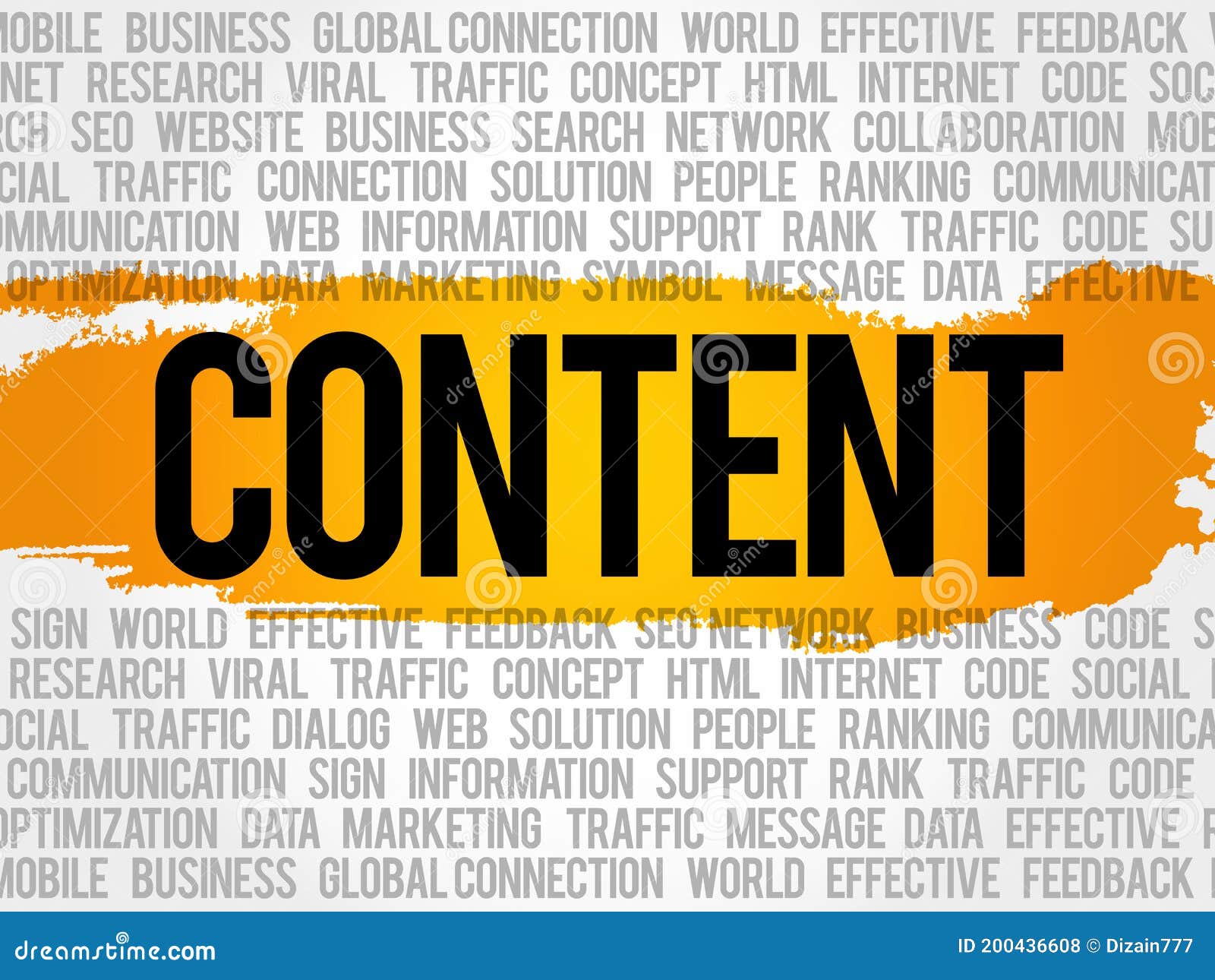 CONTENT word cloud collage stock illustration. Illustration of design ...