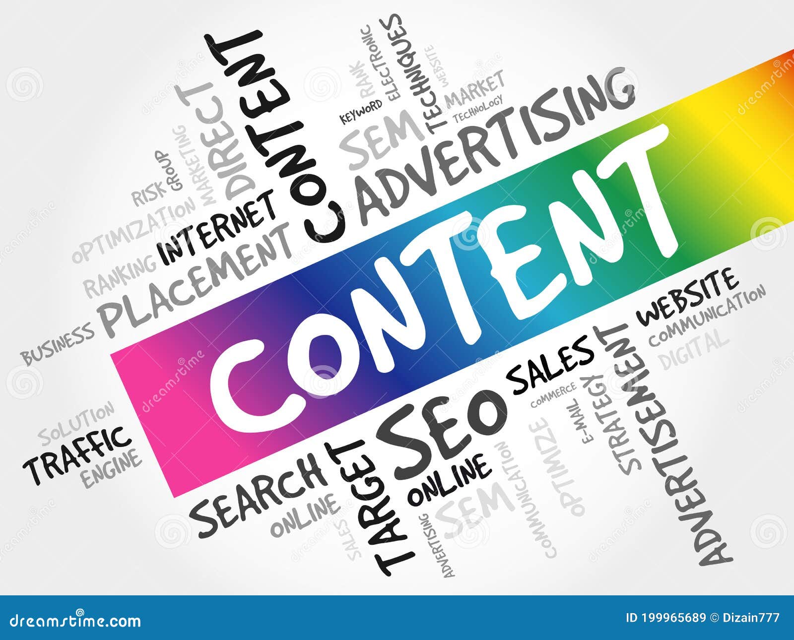 Content word cloud concept stock illustration. Illustration of database ...