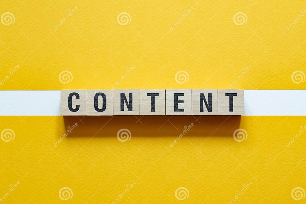 Content - Word Concept on Building Blocks, Text Stock Illustration ...