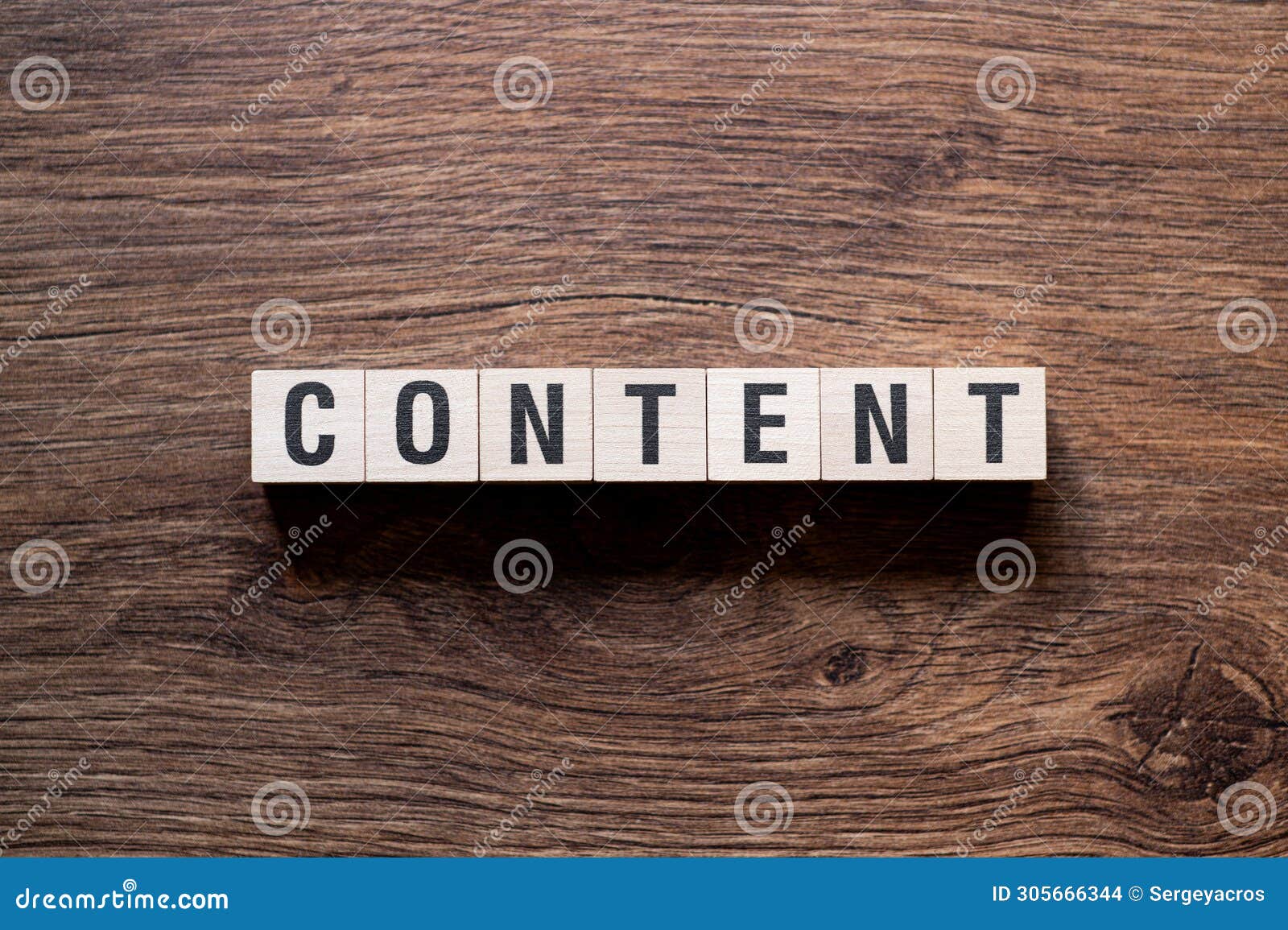 Content - Word Concept on Building Blocks, Text Stock Photo - Image of ...