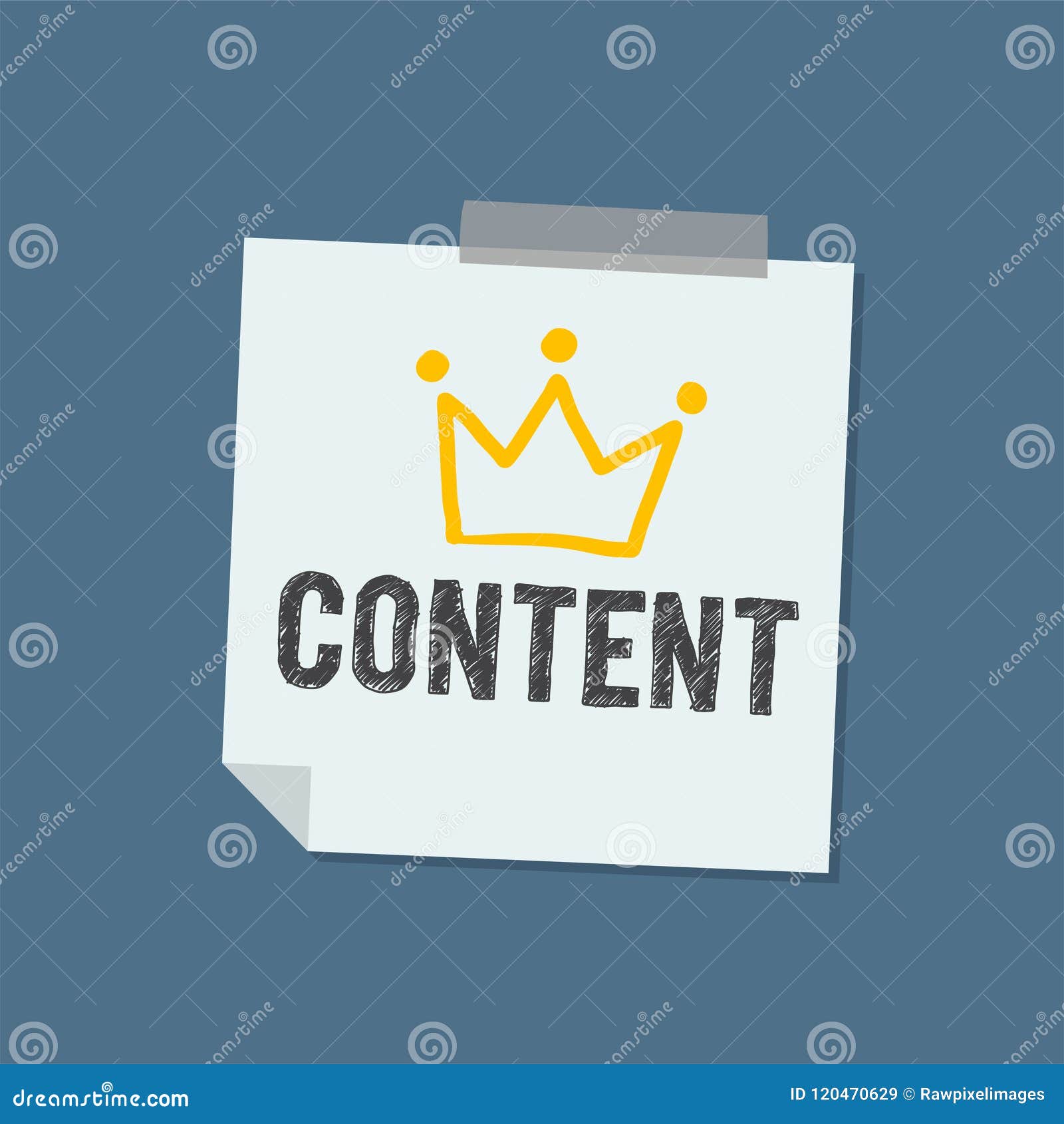 Content Word on Note Illustration Stock Vector - Illustration of design ...