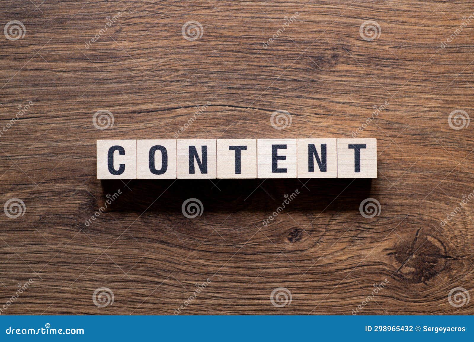 Content - Word Written on Cubes, Text Stock Photo - Image of cube ...