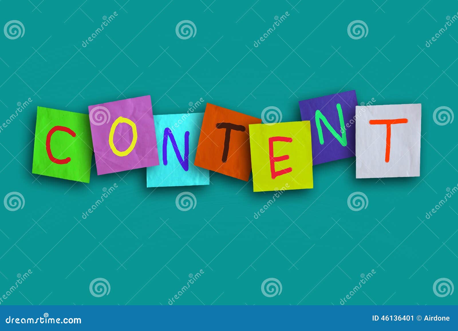 Content stock image. Image of text, typography, label - 46136401