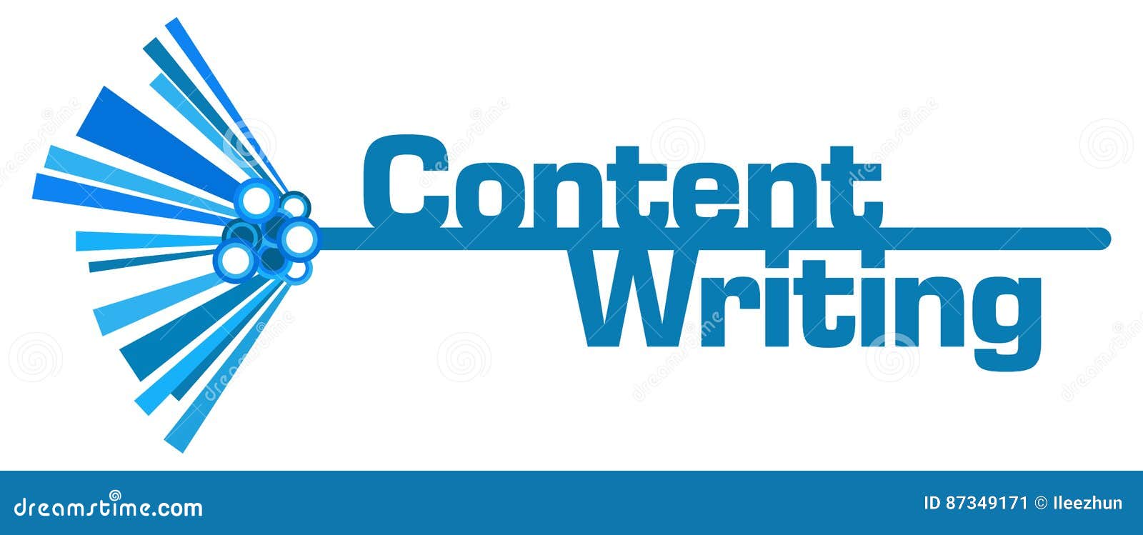 Content Writing Blue Graphical Bar Stock Illustration - Illustration of ...