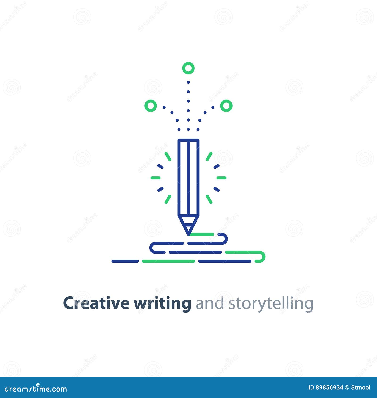 Content Writing, Creative Story Telling Vector Icon Stock Vector ...