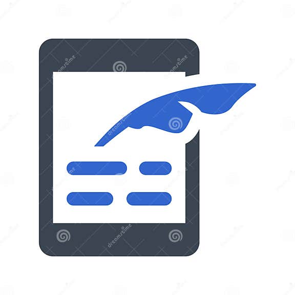 Content Writing Icon stock illustration. Illustration of script - 319459426