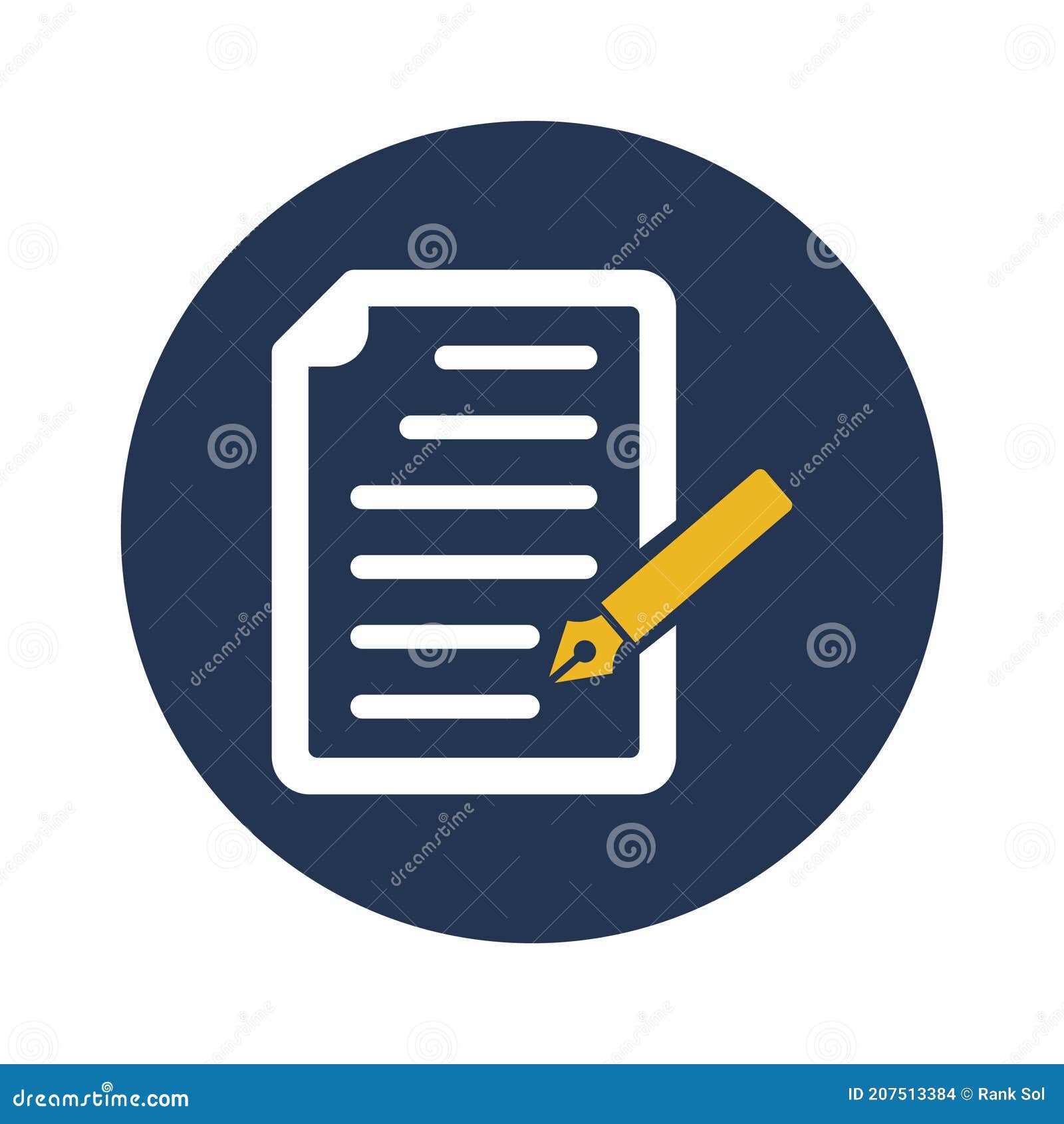 Content Writing, Paper, Pen, Content Fully Editable Vector Icons Stock ...