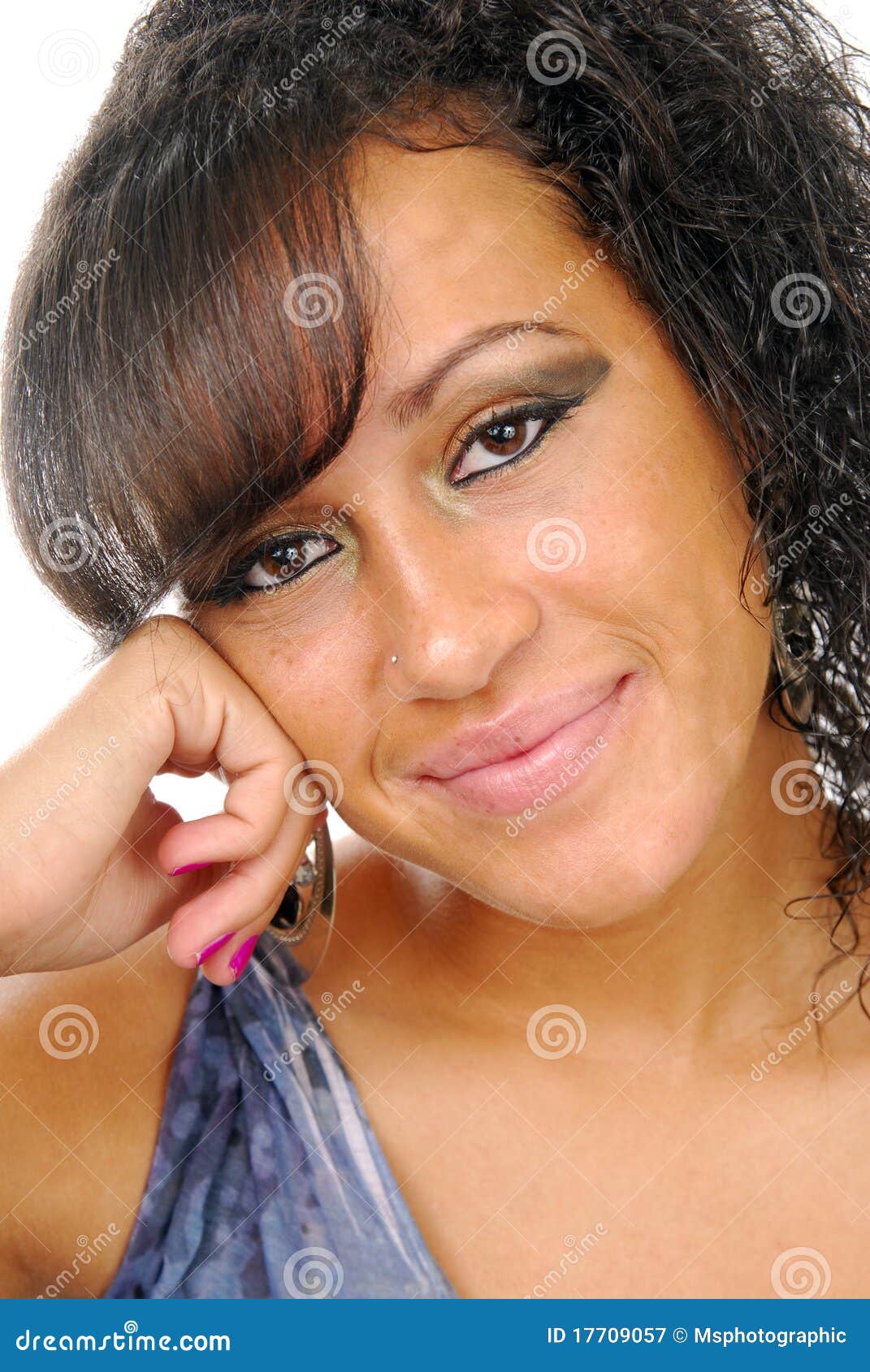 Contented woman stock image. Image of pretty, ethnic - 17709057