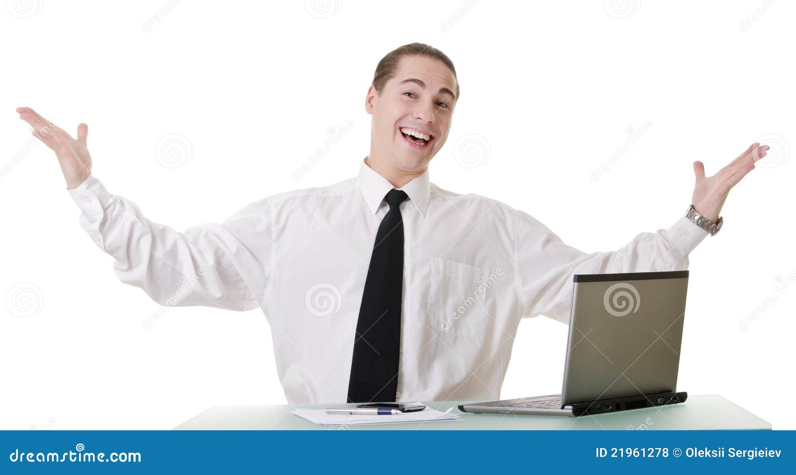 Contentment stock photo. Image of handsome, occupation - 21961278